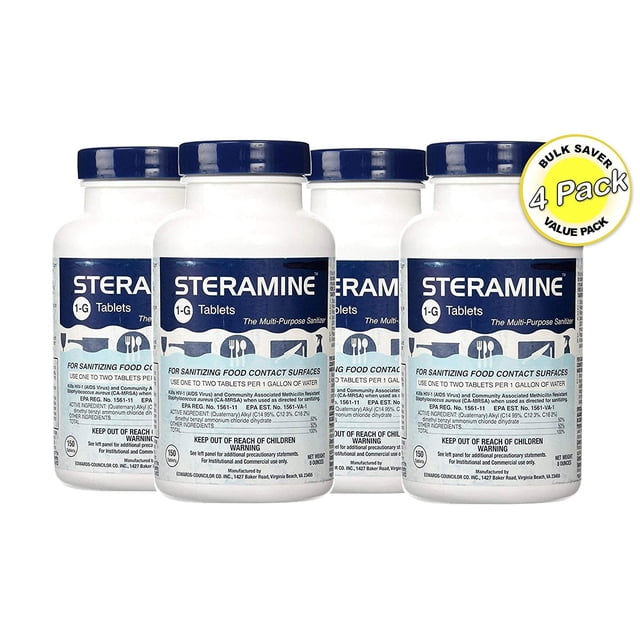 Steramine Sanitizing Tablets, For Sanitizing Food Contact Surfaces ...