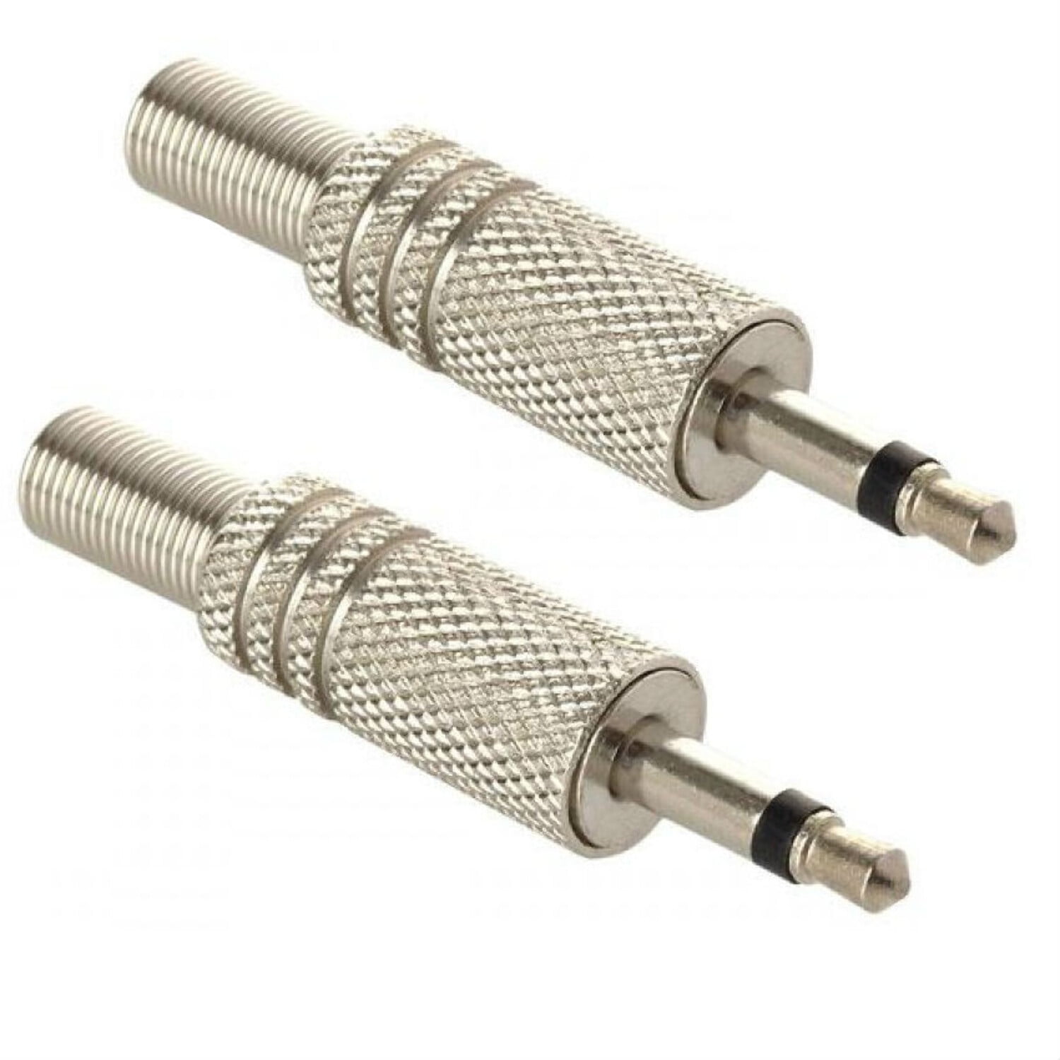 Steren 1/8 (3.5mm) Mono Audio Plug with Metal Handle - 2 Pack - Walmart.com