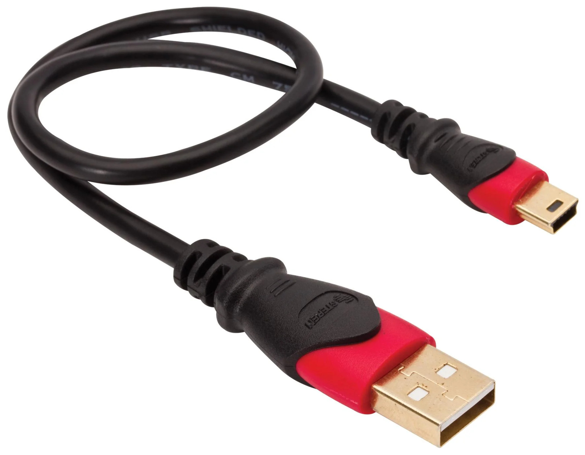 Steren 1-ft. Elite Line Heavy-Duty USB A-Male to Mini-USB Cable ...