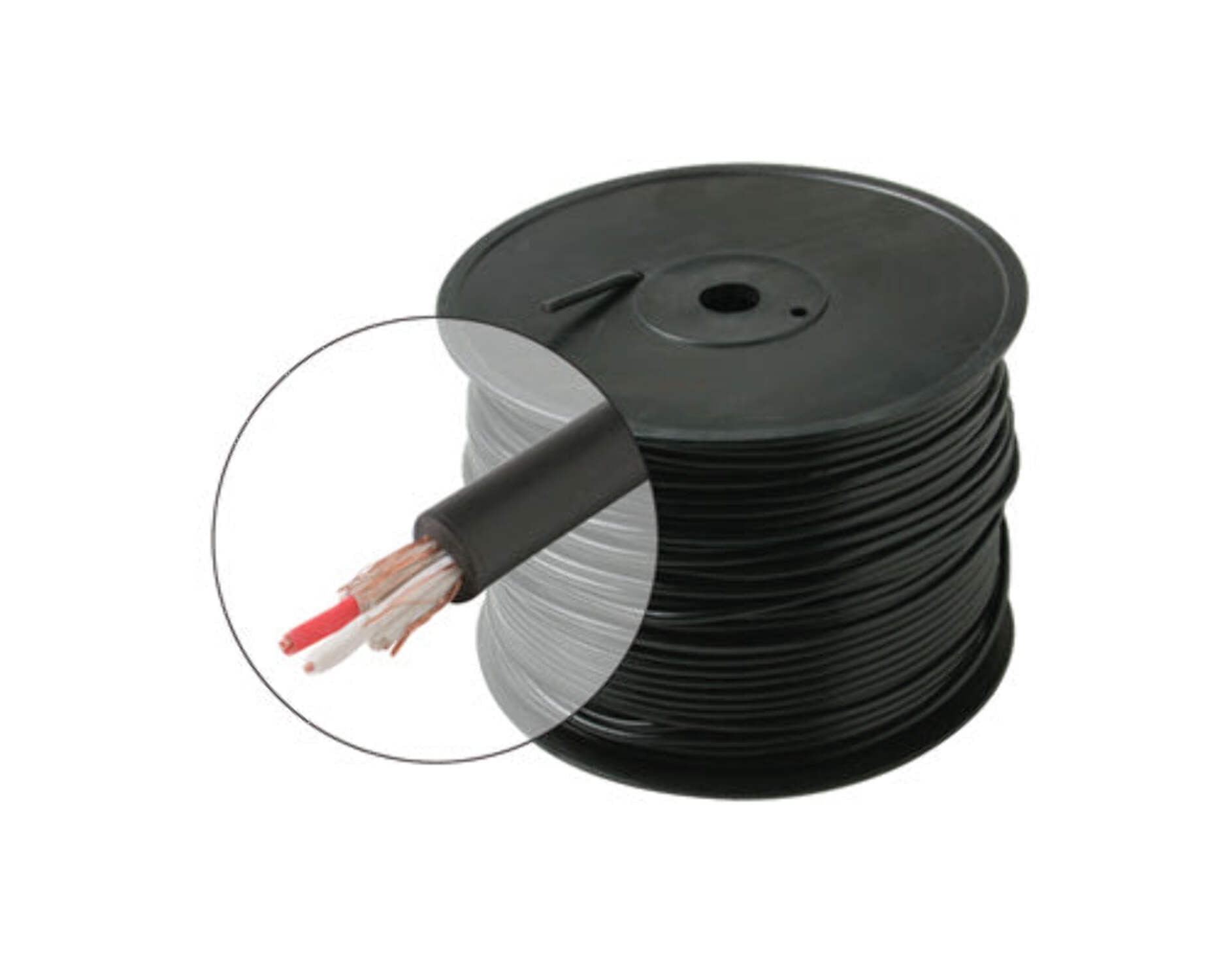 Steren 1000ft Black 22-AWG 2-Conductor Pro Audio Microphone Cable ...