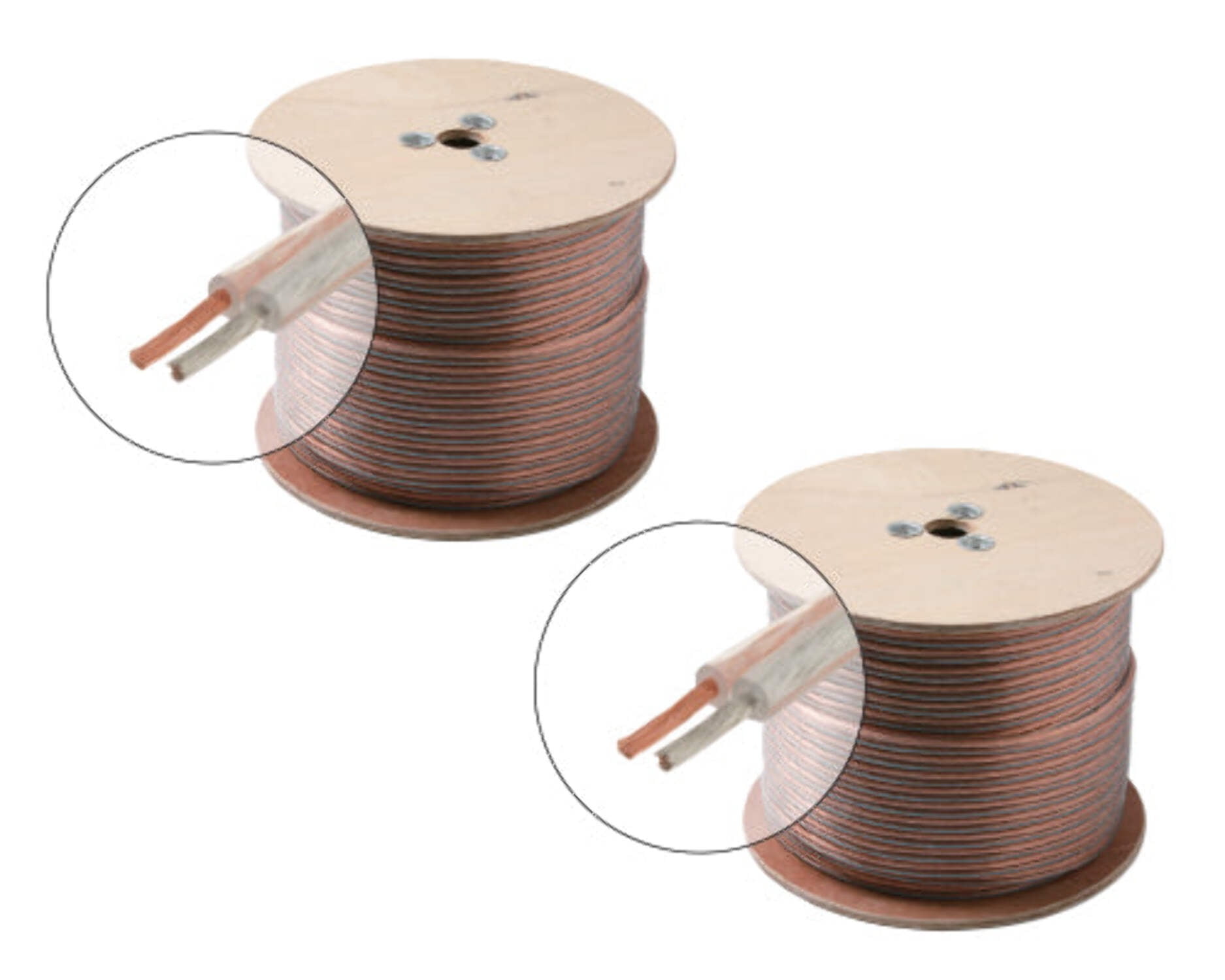 Steren 1000ft 22AWG Speaker Cable 2C Oxygen Free - Spool - Clear ...