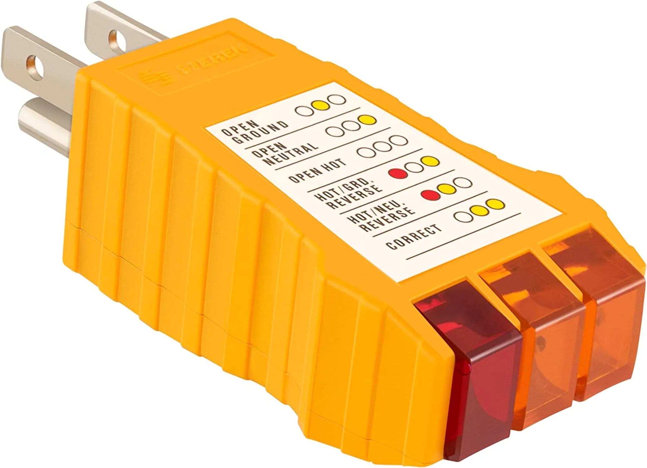 Steren 125 VAC 2-Pole 3-Wire Grounding Outlet Tester with Light ...