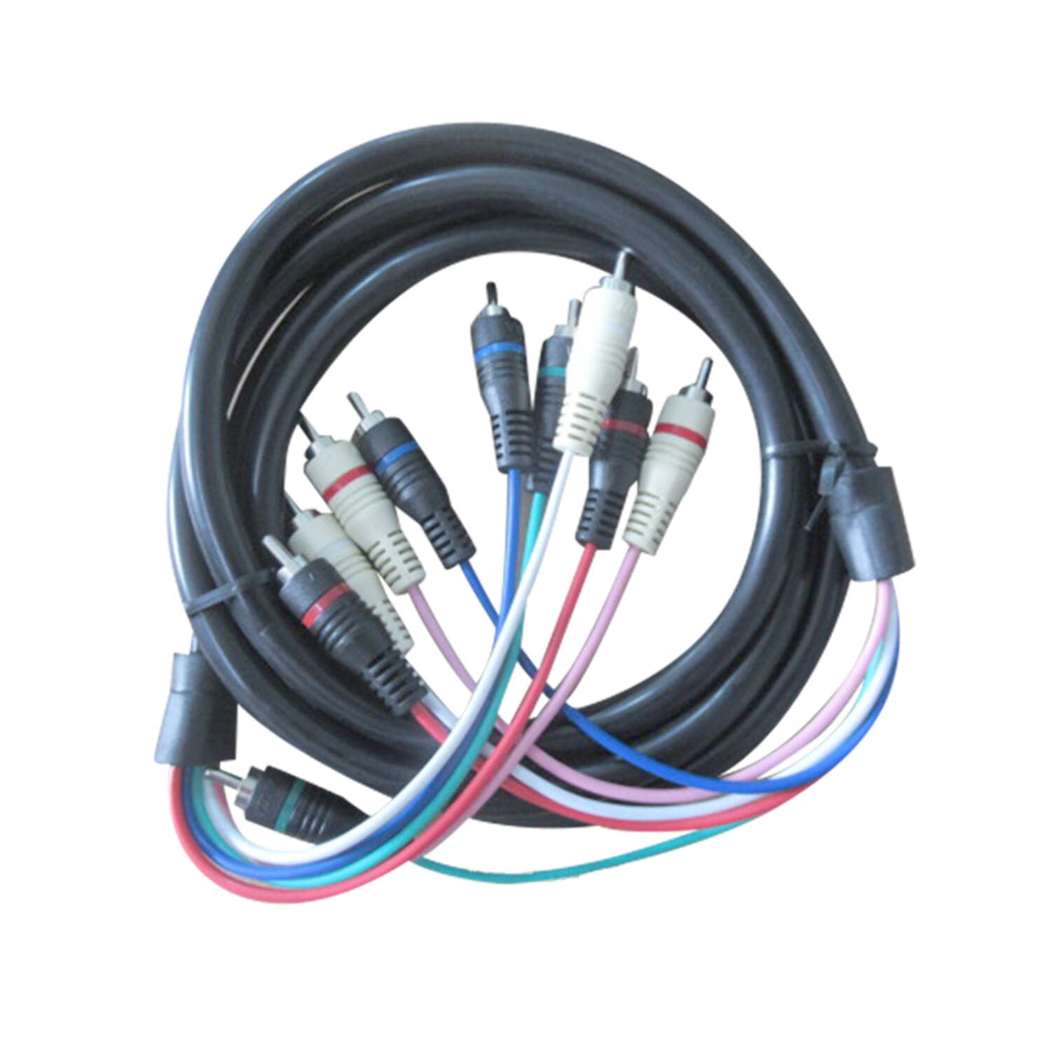 Steren 12ft 5-RCA Component Video Black Cable for High-Definition Home ...