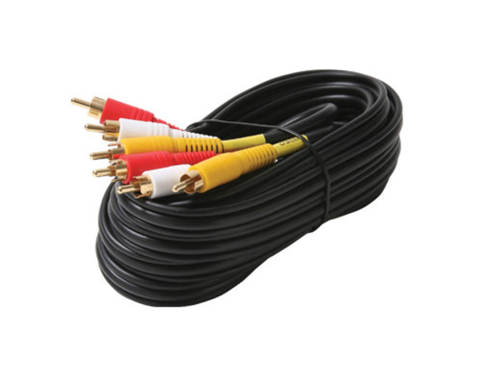 Steren 18ft 3-RCA Composite A/V RG59 Low-Loss Cable with Gold ...