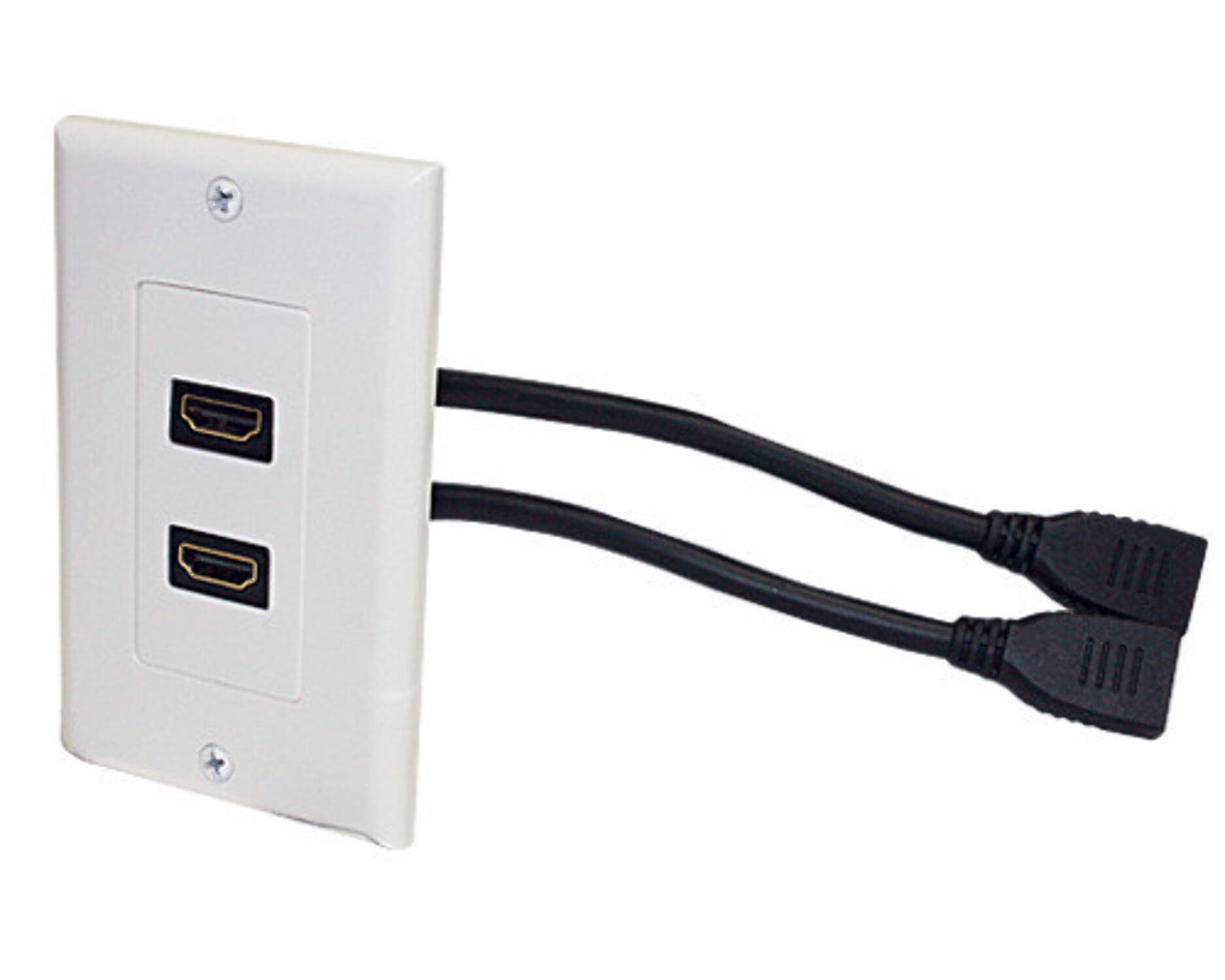 2 Socket HDMI Pigtail Faceplate - Walmart.com