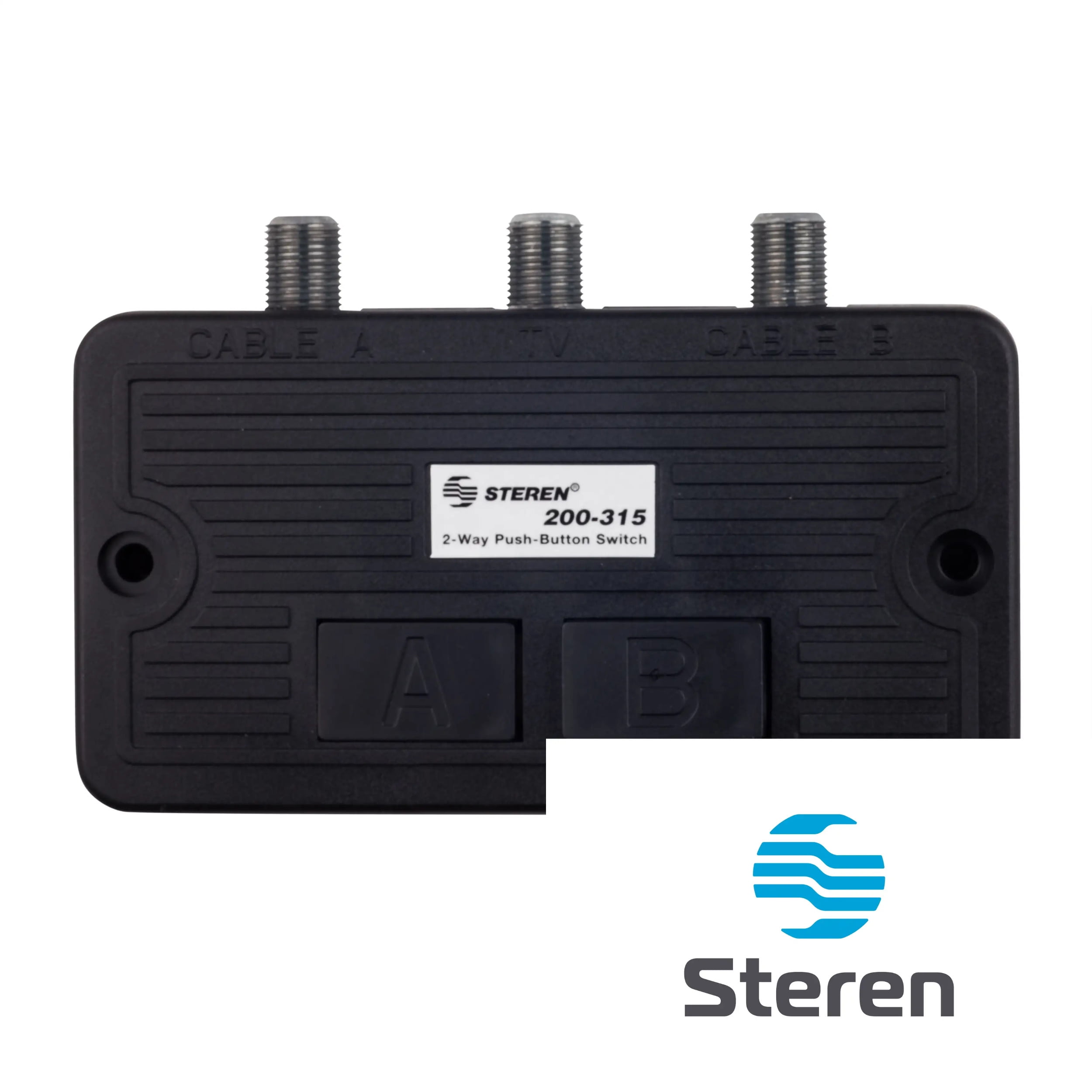 Steren 2-Way Coaxial A/B Push-Button Switch for TV, Antenna Splitter ...