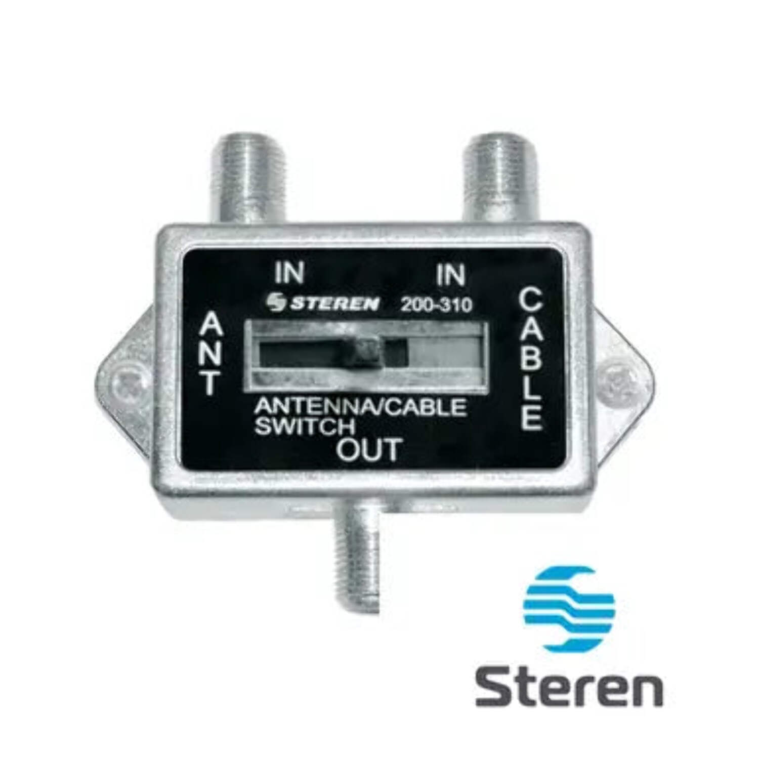 Steren 2-Way Coaxial Splitter with A/B Slide Switch - 1 Pack 200-310 ...
