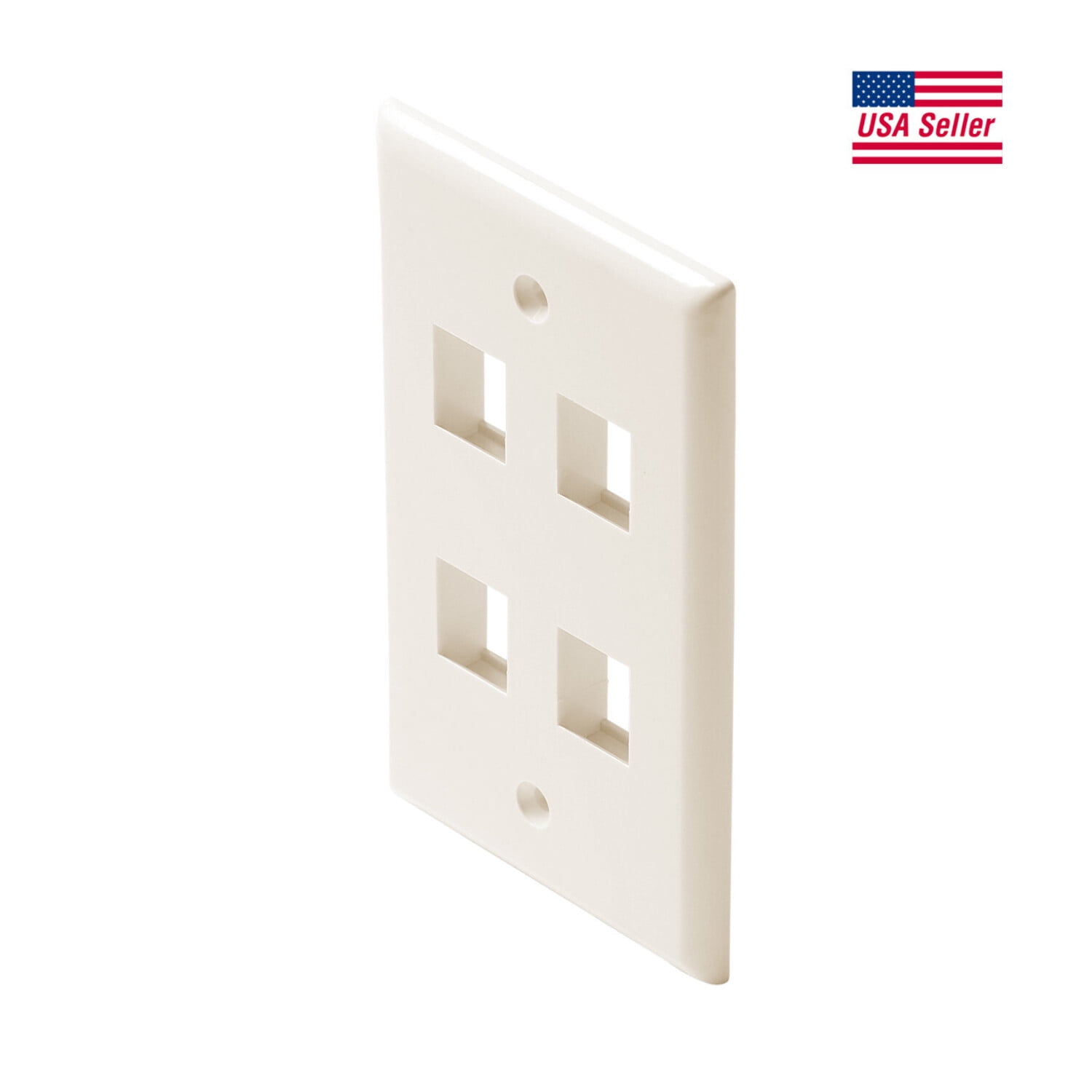 Steren 4-Cav Light Almond Keystone Plate - Walmart.com