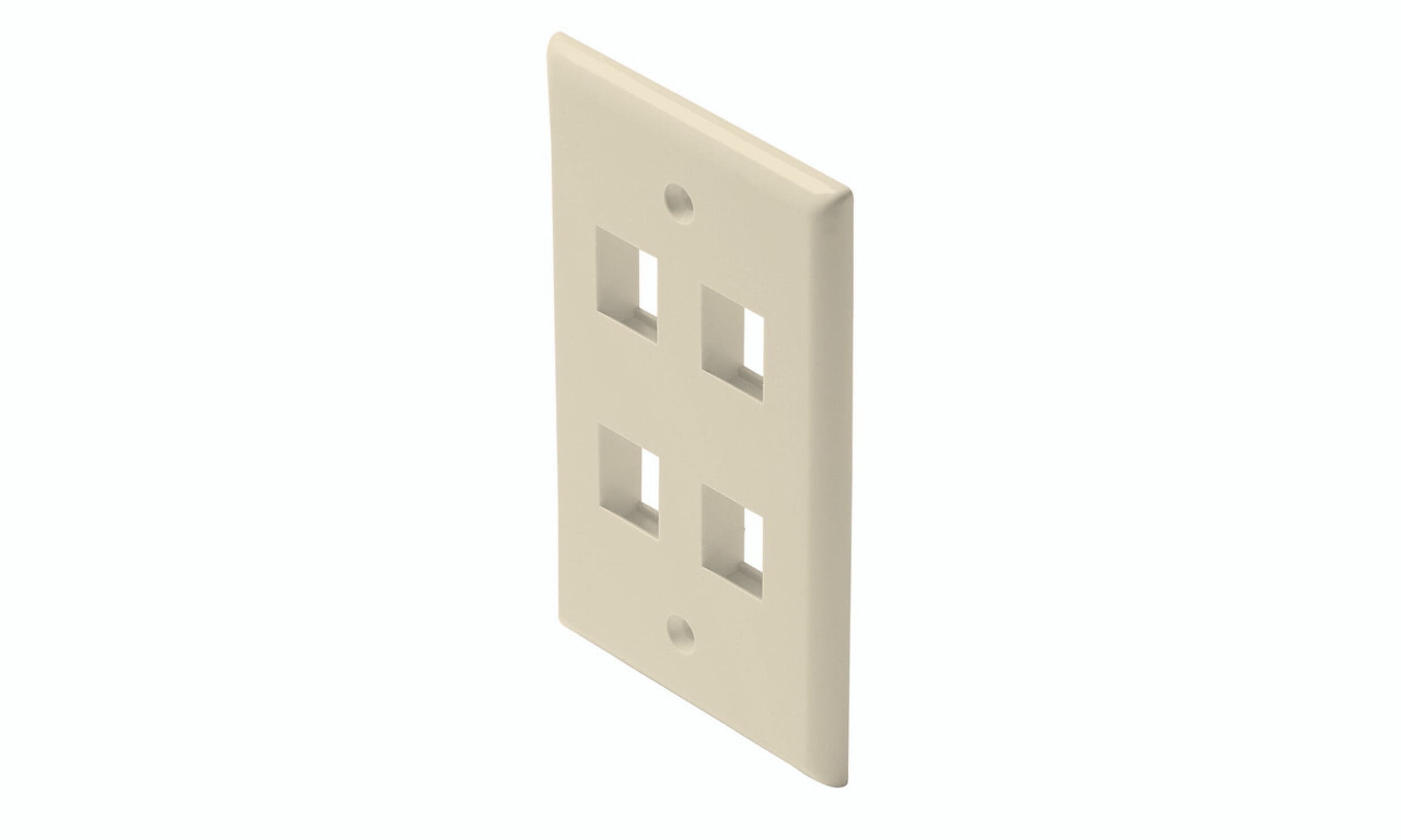 Steren 4 Socket Keystone Faceplate - Walmart.com
