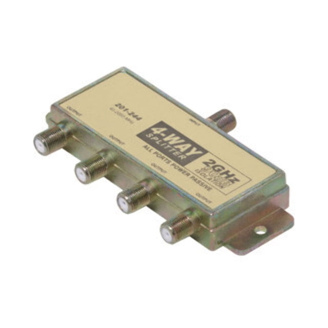 Steren 4-Way 2.4GHz 90dB Power Pass Splitter - Walmart.com