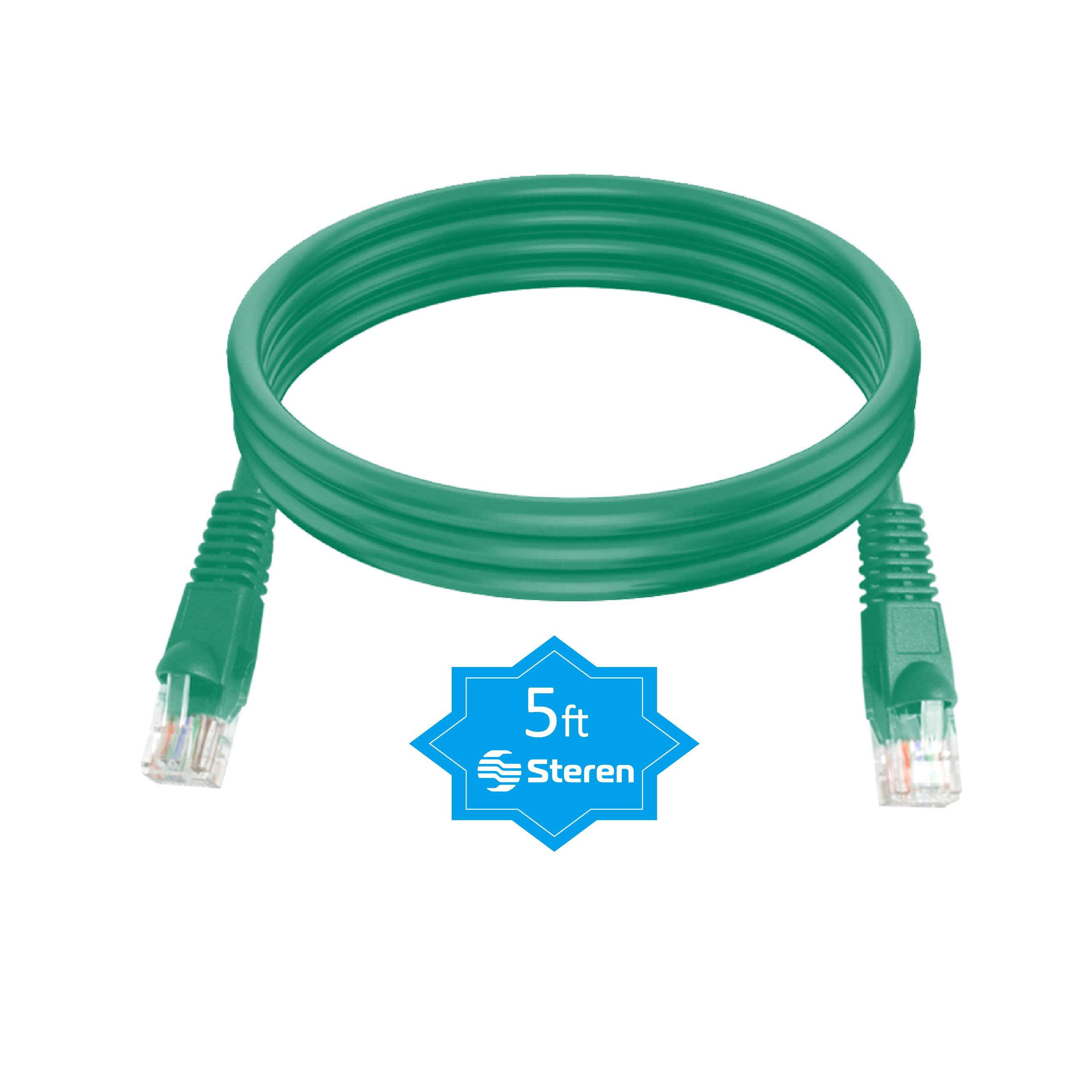 Steren 5ft Cat6 Ethernet Patch Cord Cable for Internet - Molded ...