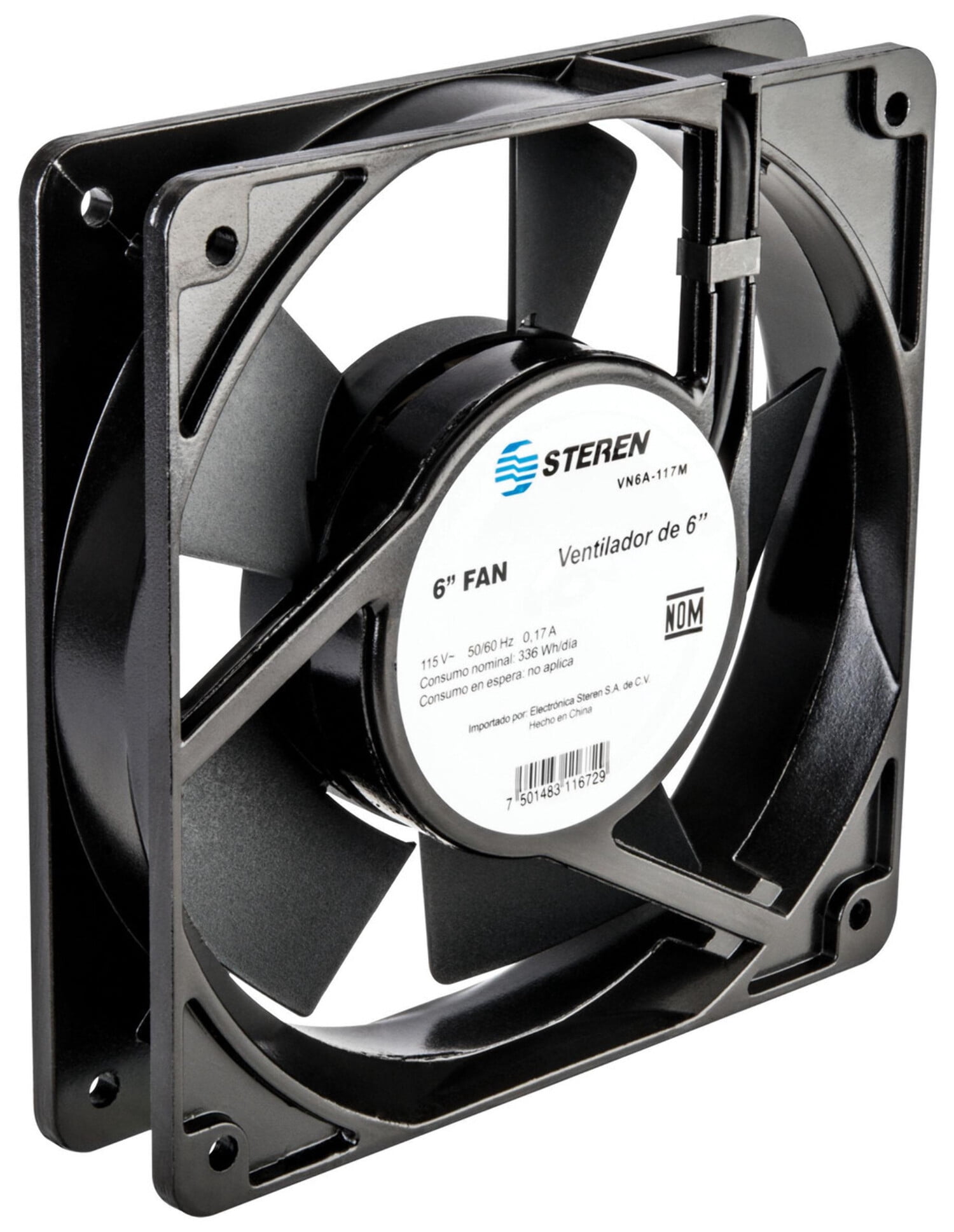 Steren 6 Metal Fan General Purpose 117VAC 14W - Walmart.com