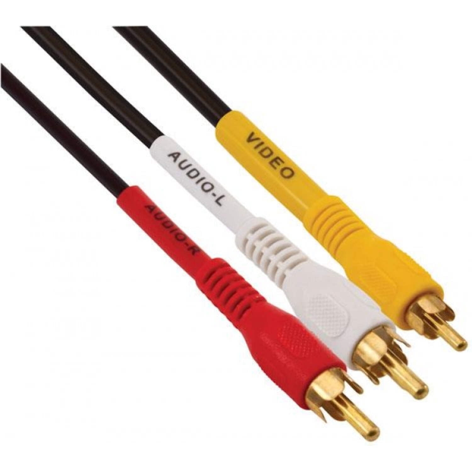 Steren 6ft 3-RCA Composite A/V Cable RG59 with Gold Connectors ...