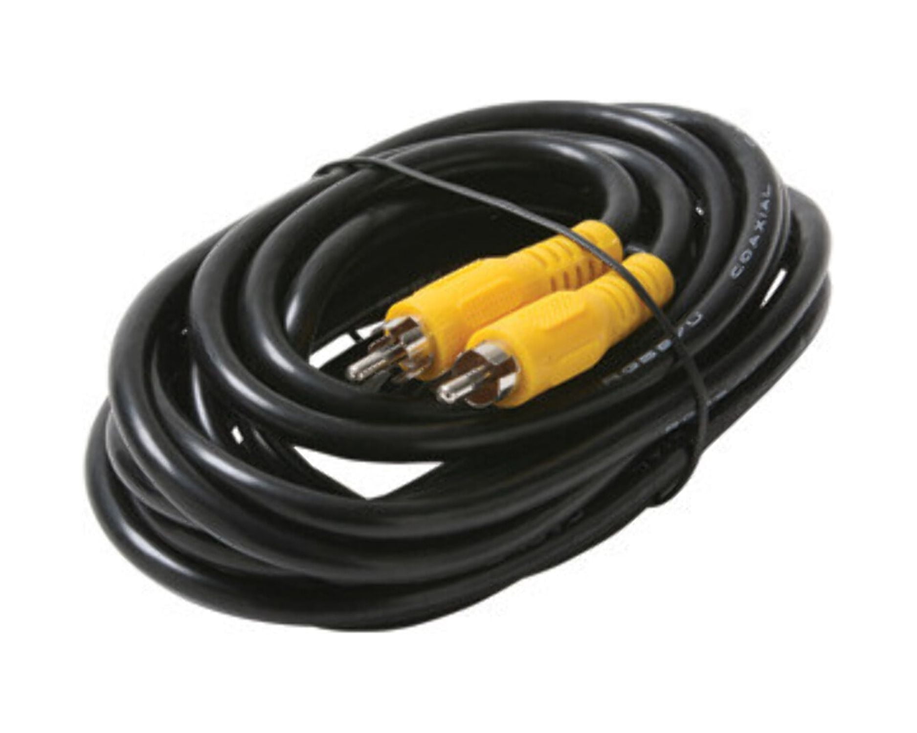Steren 6ft RCA-RCA RG59 Cable Black with Gold Connectors - Walmart.com