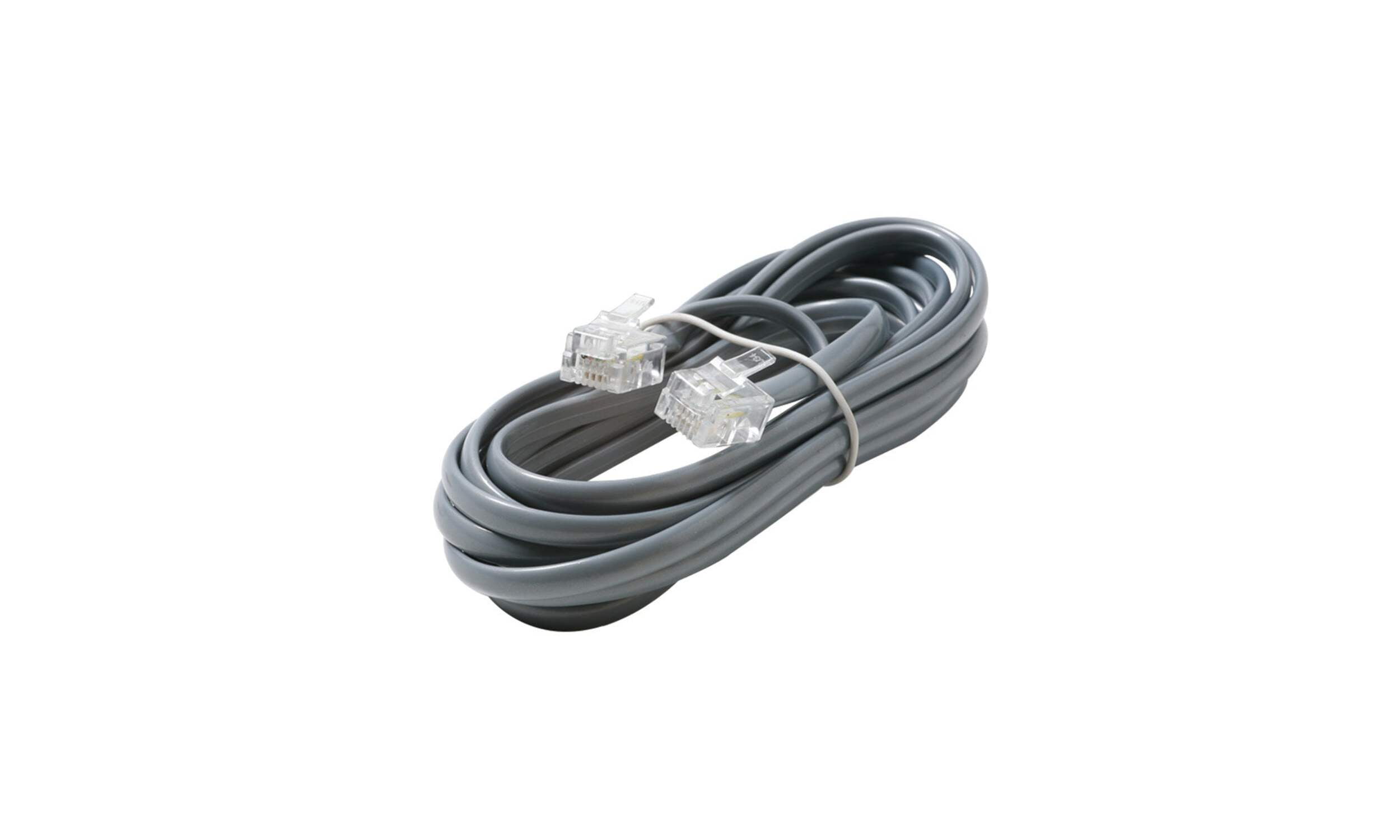 Steren 7ft 28AWG 4C Modular Data Flat Cable Silver - Walmart.com