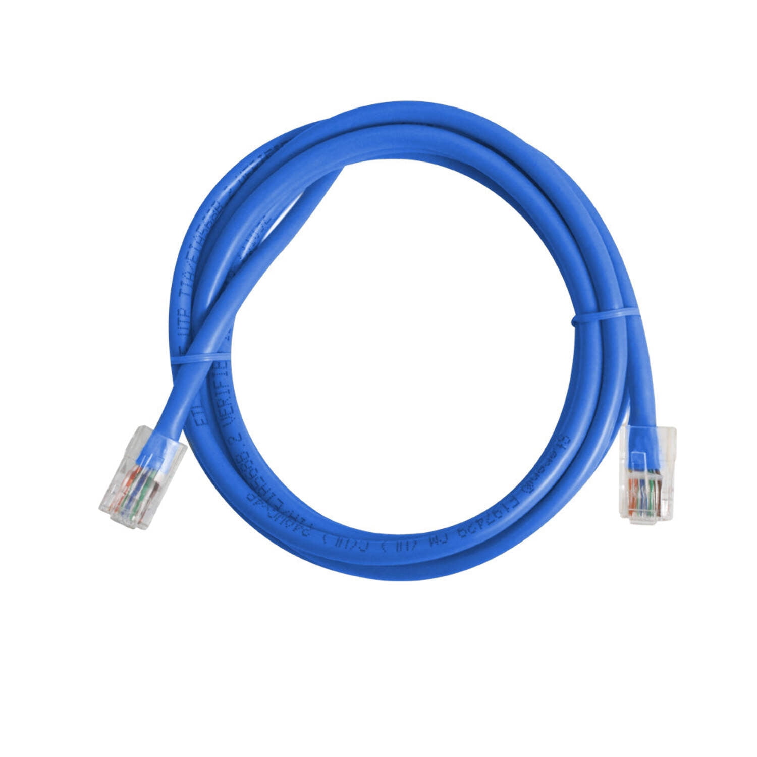 Steren 7ft Cat6 Patch Cord Non-Booted UTP cULus Blue - Walmart.com