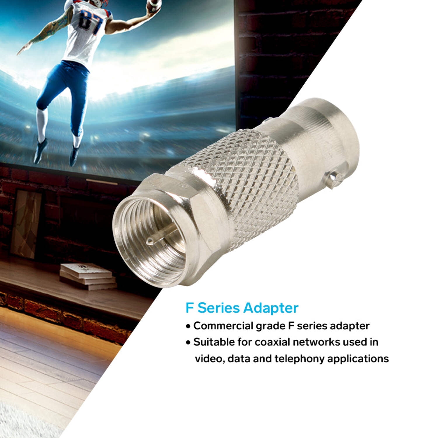 Steren BNC Jack to F Plug Coax Adapter: TV Accessories - Walmart.com