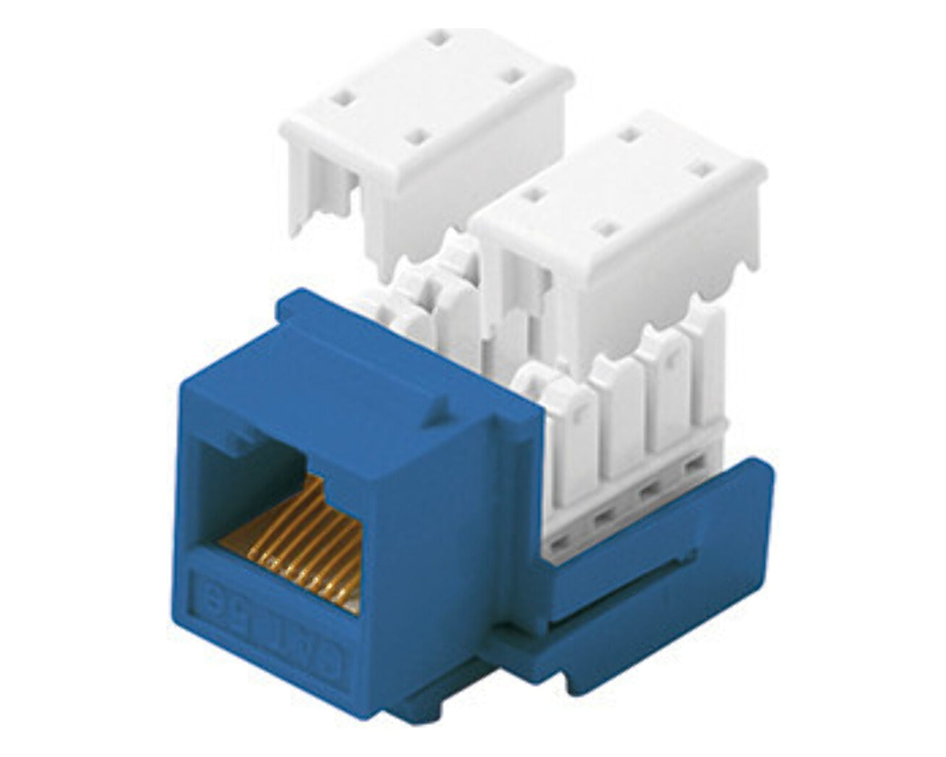 Steren Cat5e Keystone Jack 90 Degree RJ45 Blue - Walmart.com