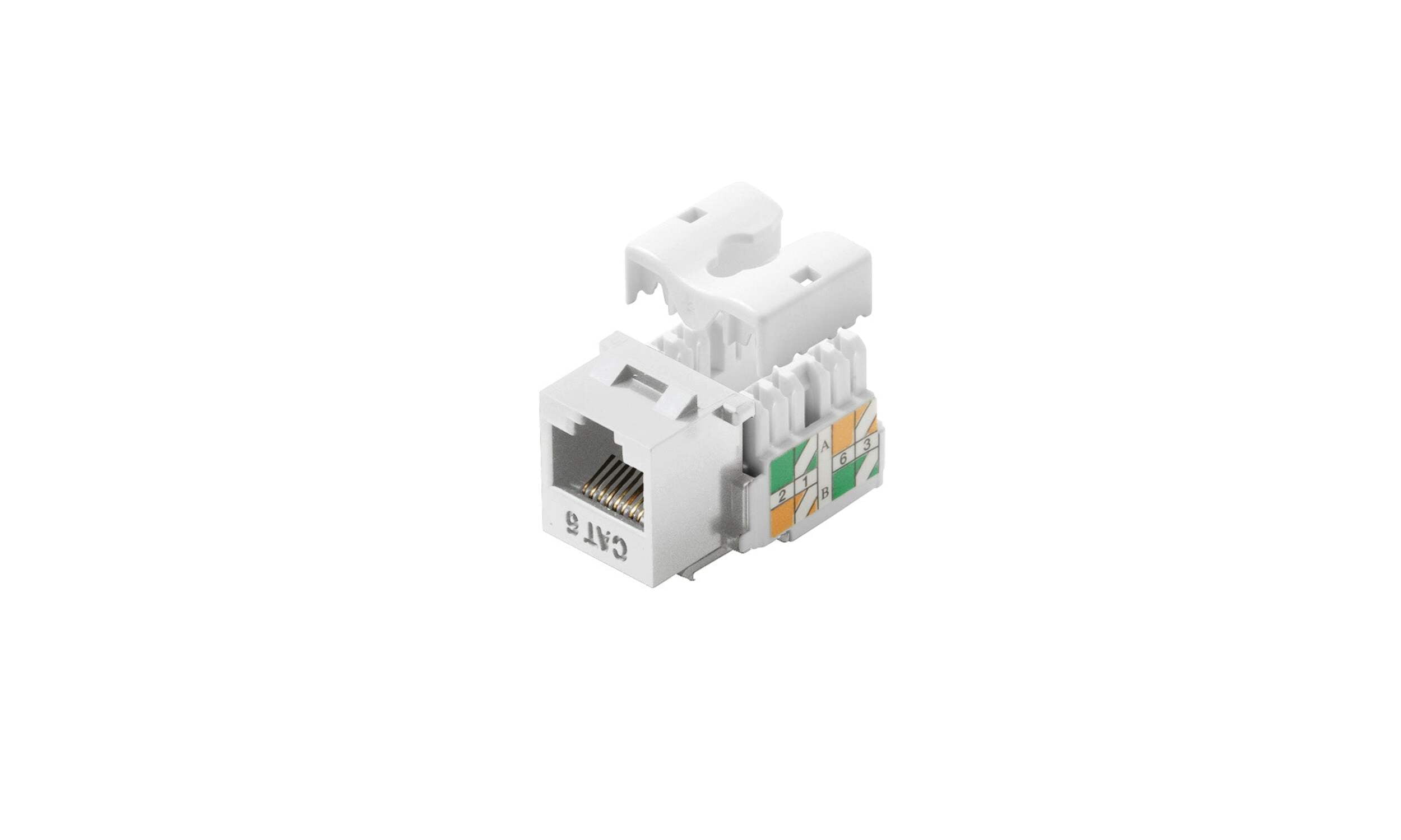 Steren Cat6 Keystone Jack 90 Degree RJ45 White - Walmart.com