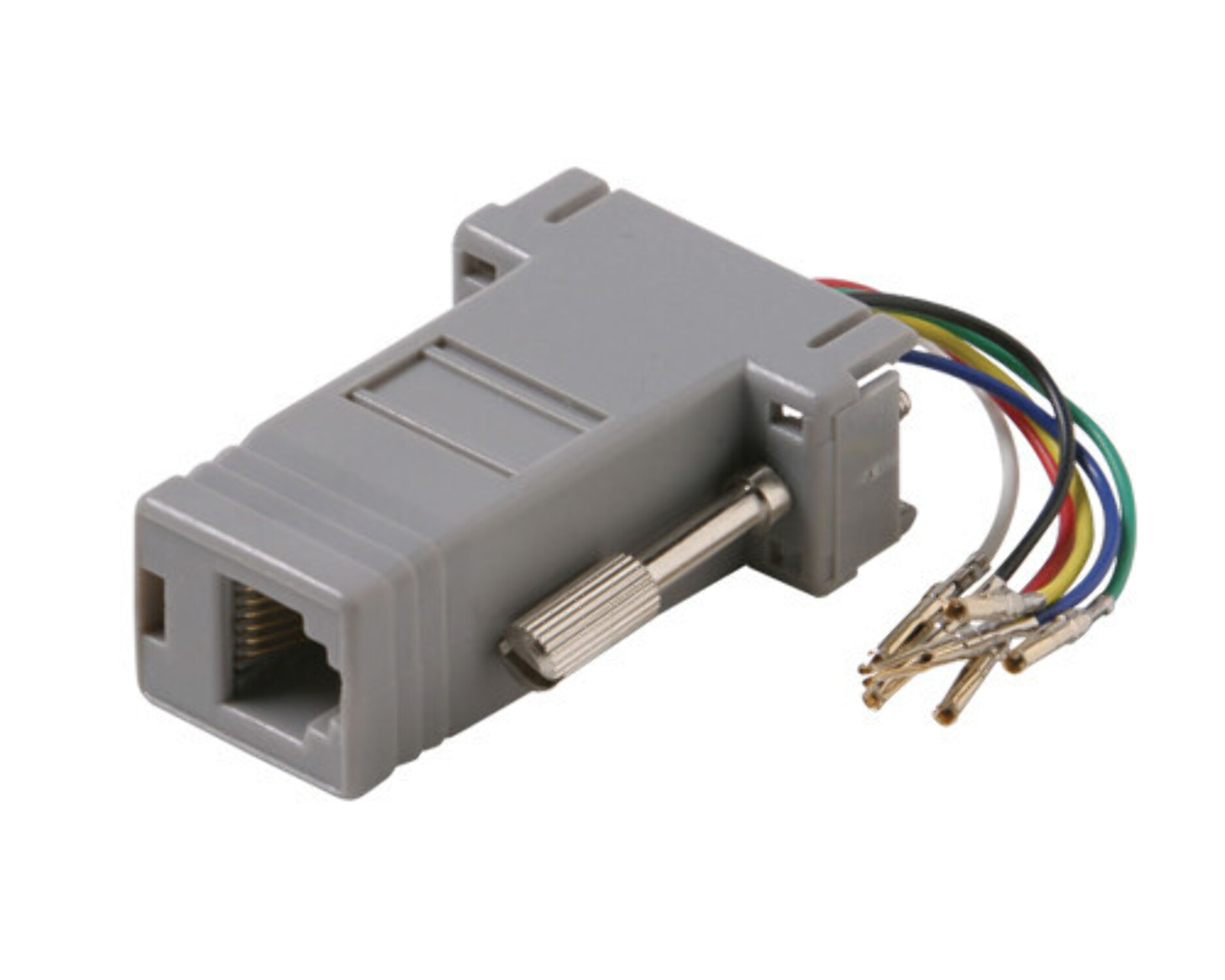 Steren DE9 Female to 6x6 Modular Adapter Plastic Shell Gray - Walmart.com