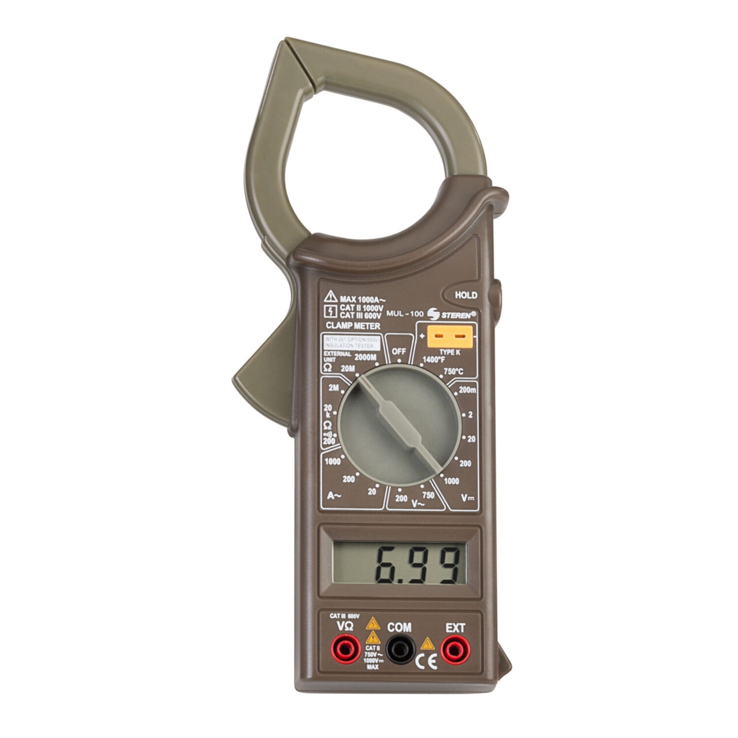 Steren Digital Multimeter with Clamp - MUL-100 - Walmart.com