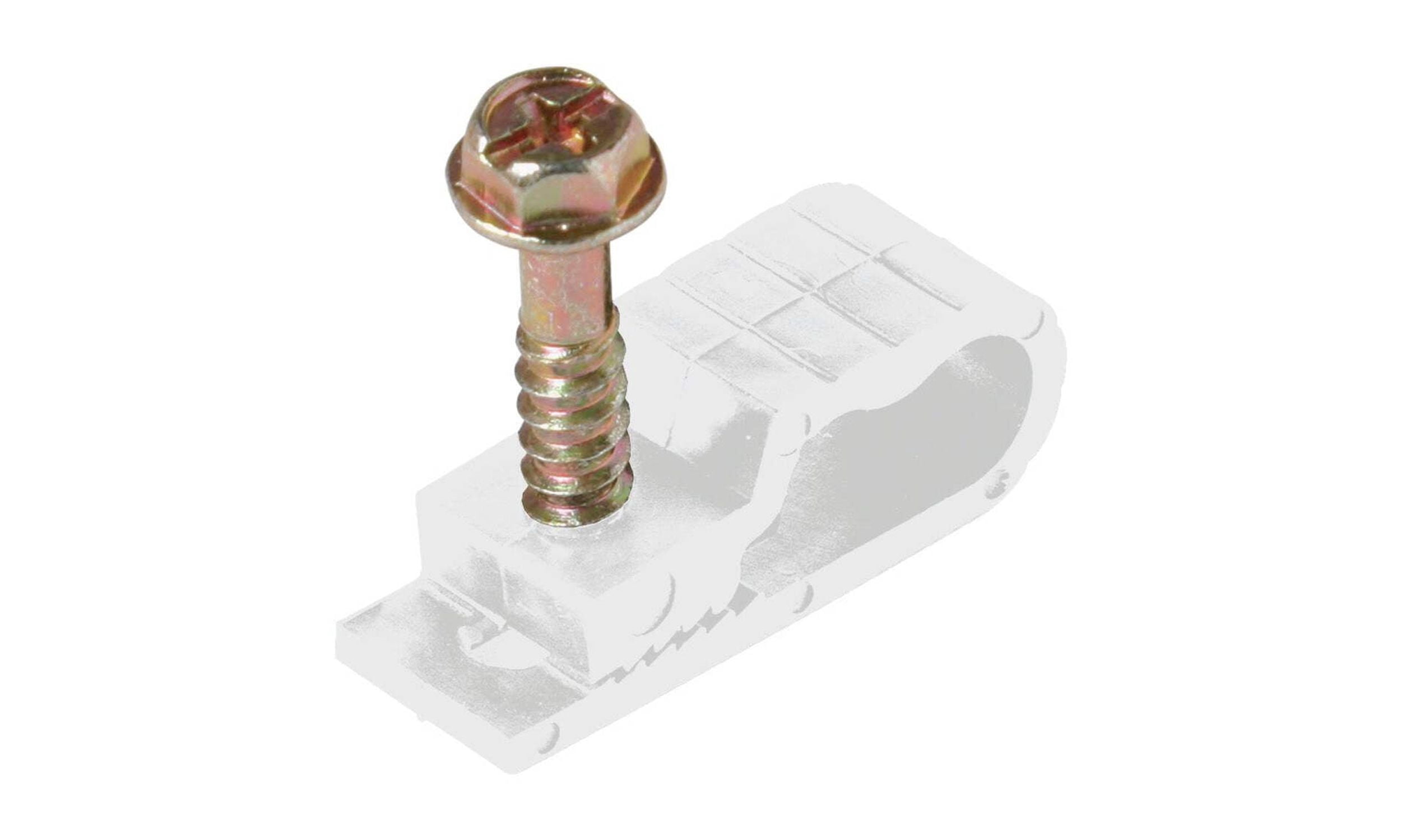 Steren Dual White Grip-Clip Cable Mounting Clips -100 Pack - UV ...