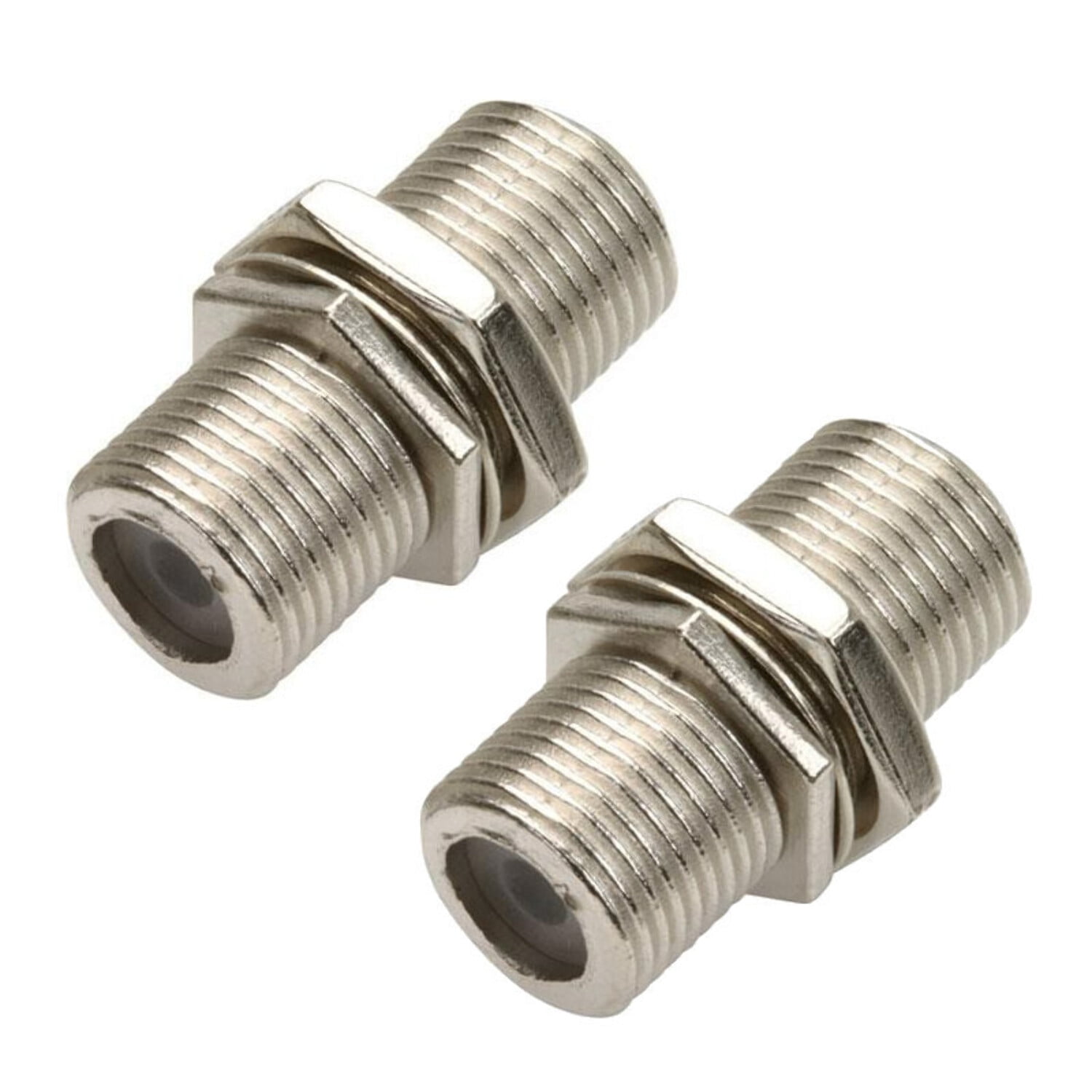 Steren F Jack to F Jack Panel Mount Coax Coupler - 2 Pack - Walmart.com