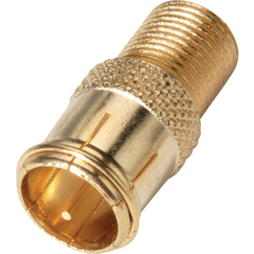 Steren F Jack to F Quick Plug Coax Adapter Gold 25 Per Bag - Walmart.com