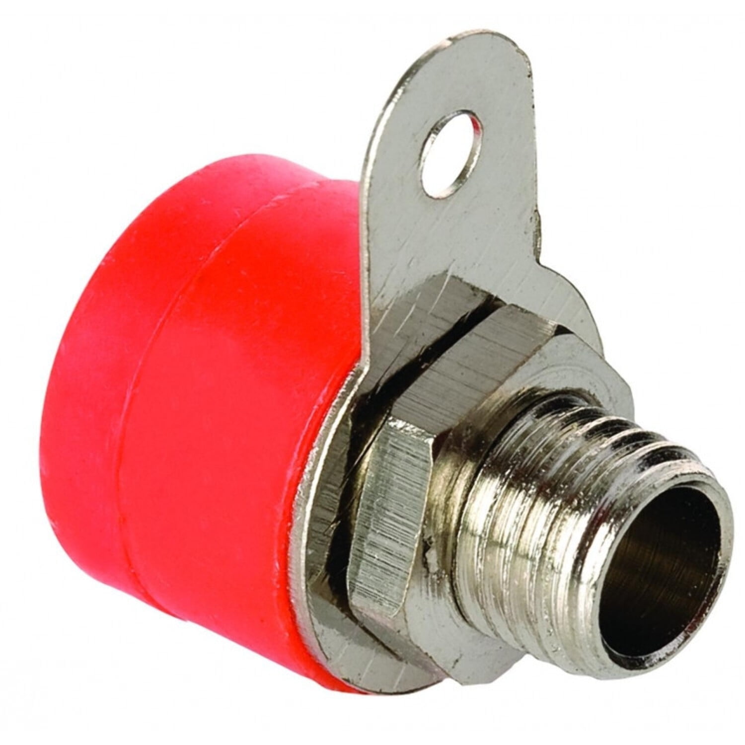 Steren Female Banana Jack Chassis Mount - Red - Walmart.com