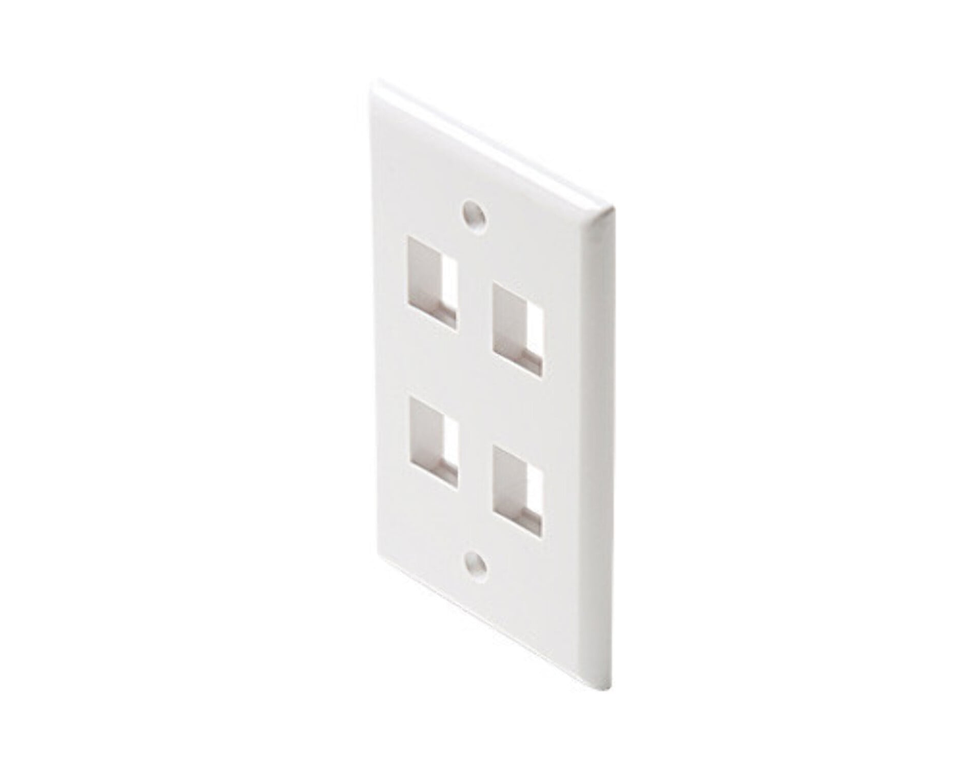 10PK 4PORT IVORY STANDARD KEYSTONE WALL PLATE - Walmart.com