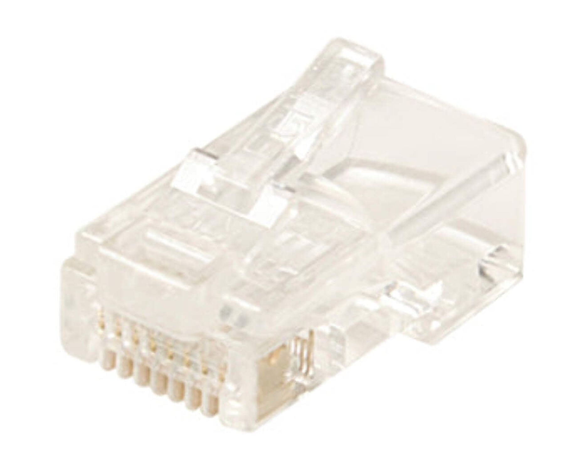 Steren High-Impact Polycarbonate Modular Plug - 8C RJ45 Cat5e 2-Prong ...