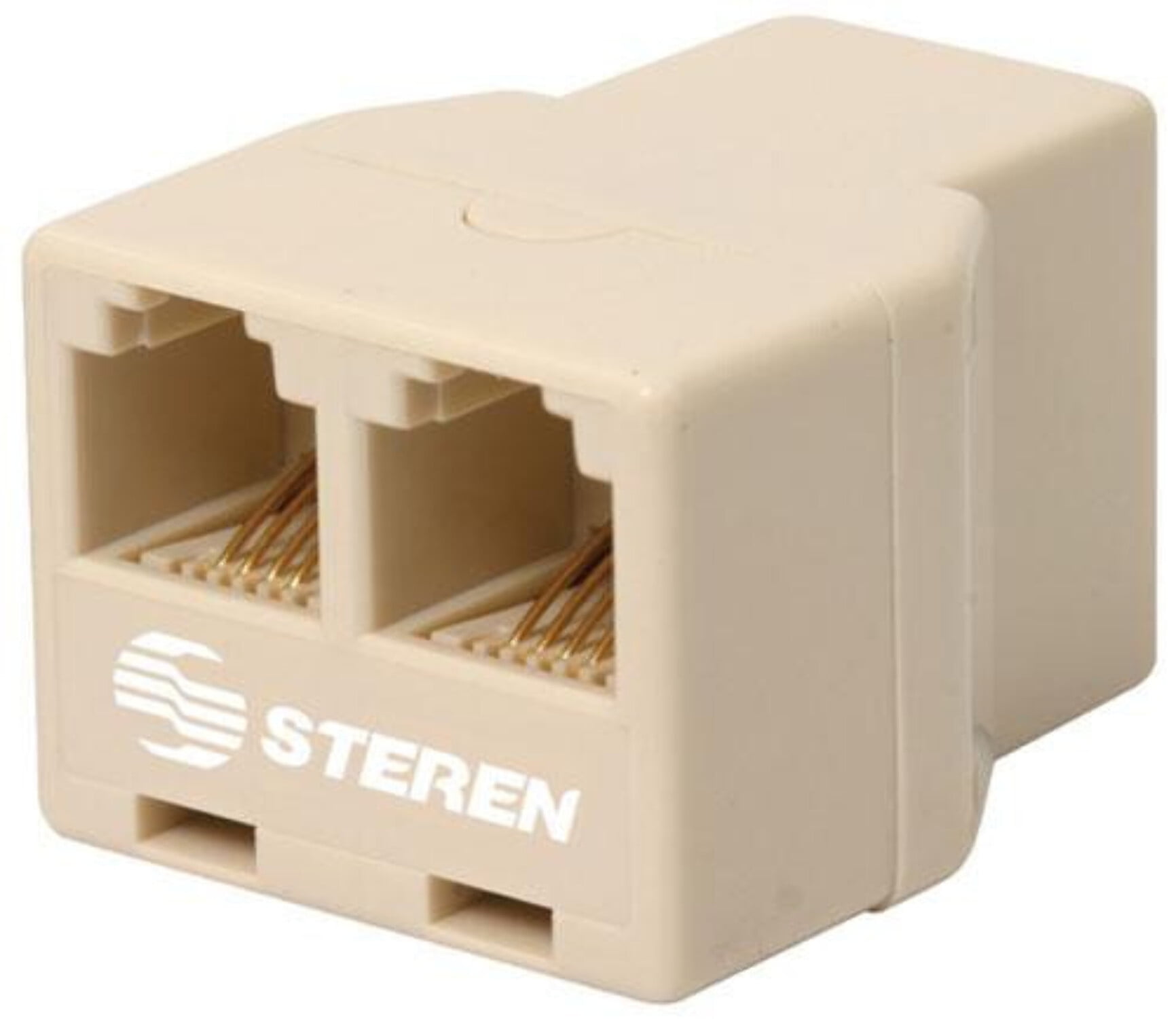 Steren Modular 4C Telephone T-Adapter Jack-Jack-Jack - Walmart.com