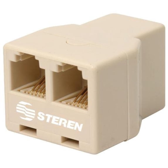 Steren Modular 4C Telephone T-Adapter Jack-Jack-Jack - Walmart.com