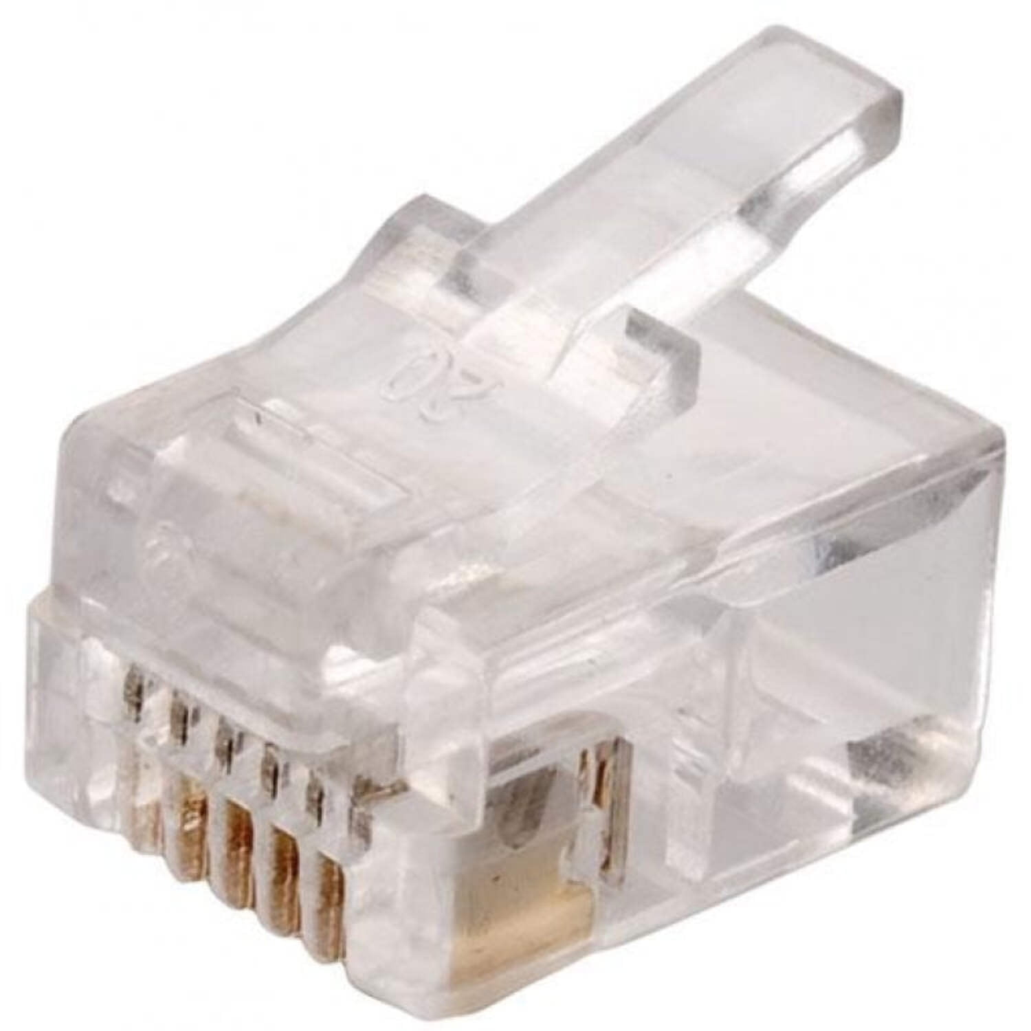 Steren Modular Plug 6C 6x6 RJ12 Round Solid - Walmart.com