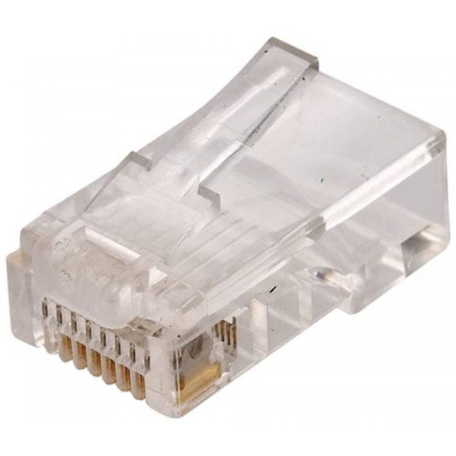 Steren Modular Plug 8C 8x8 RJ45 Round Solid - Single - Walmart.com