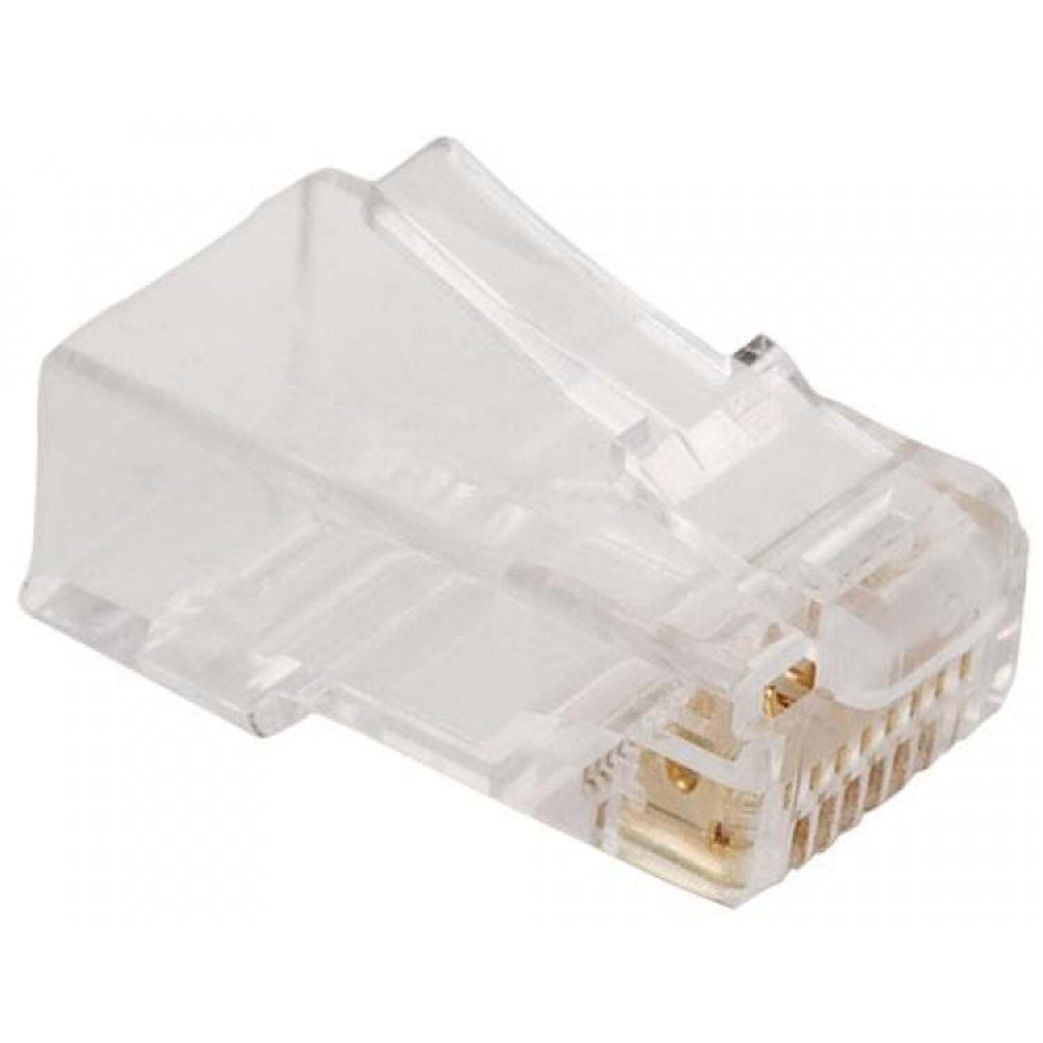 Steren Modular Plug 8C RJ45 Cat5e 3-Prong Round Solid UL - 100 Pack - Walmart.com