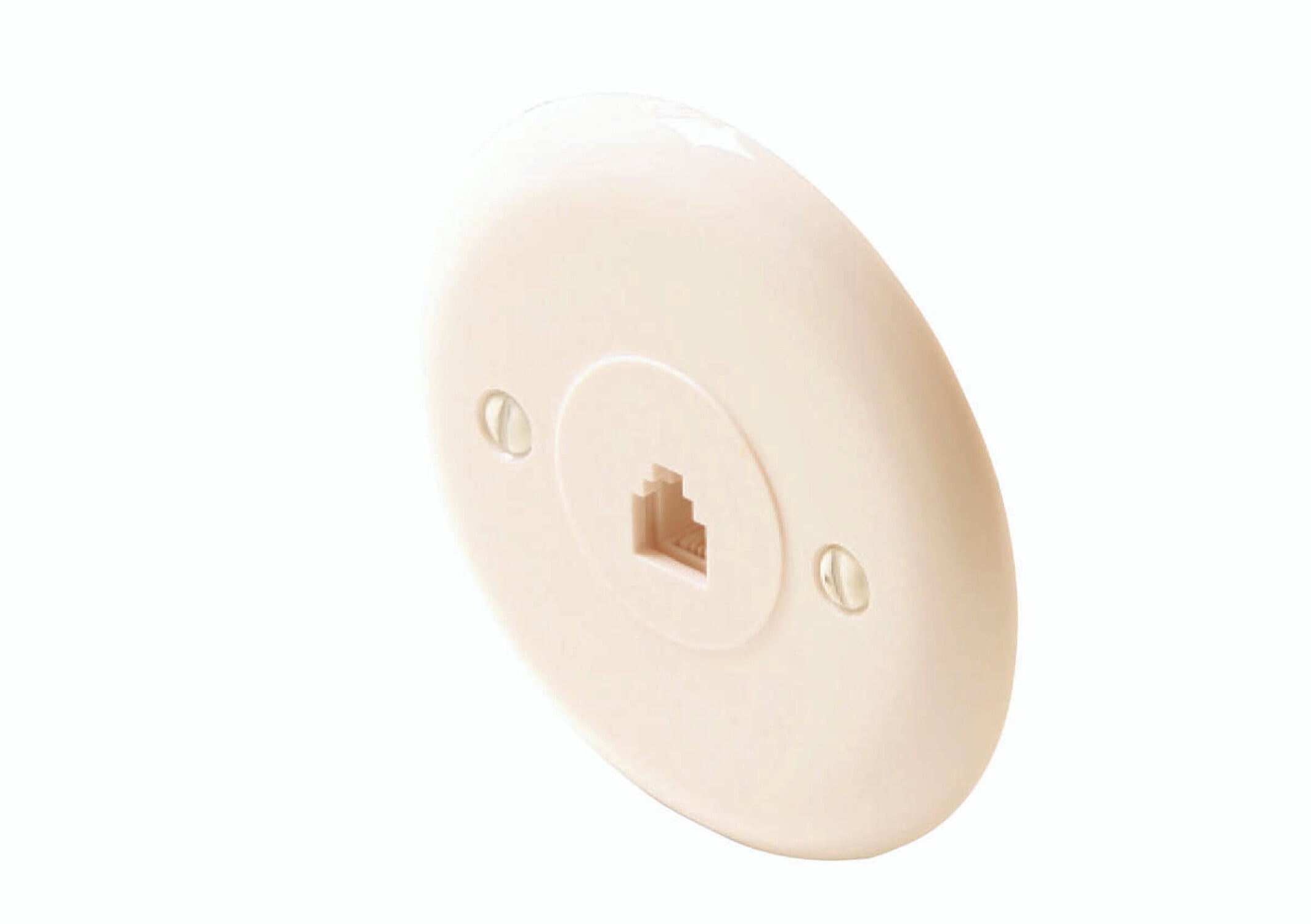 Steren Round Telephone Wall Jack 6-Conductor Ivory - Walmart.com