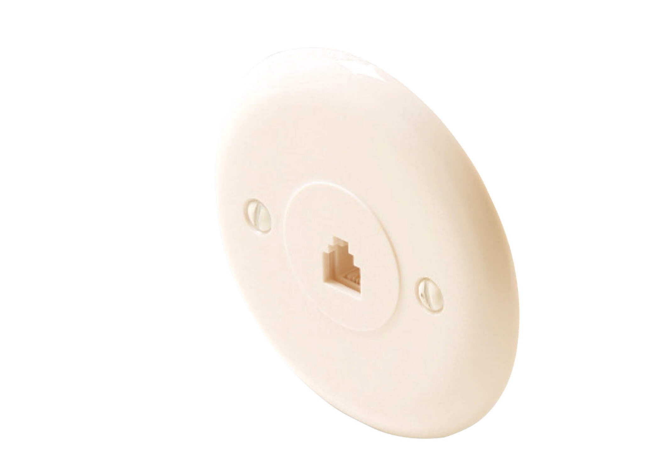 Steren Round Telephone Wall Jack 6-Conductor Ivory - Walmart.com