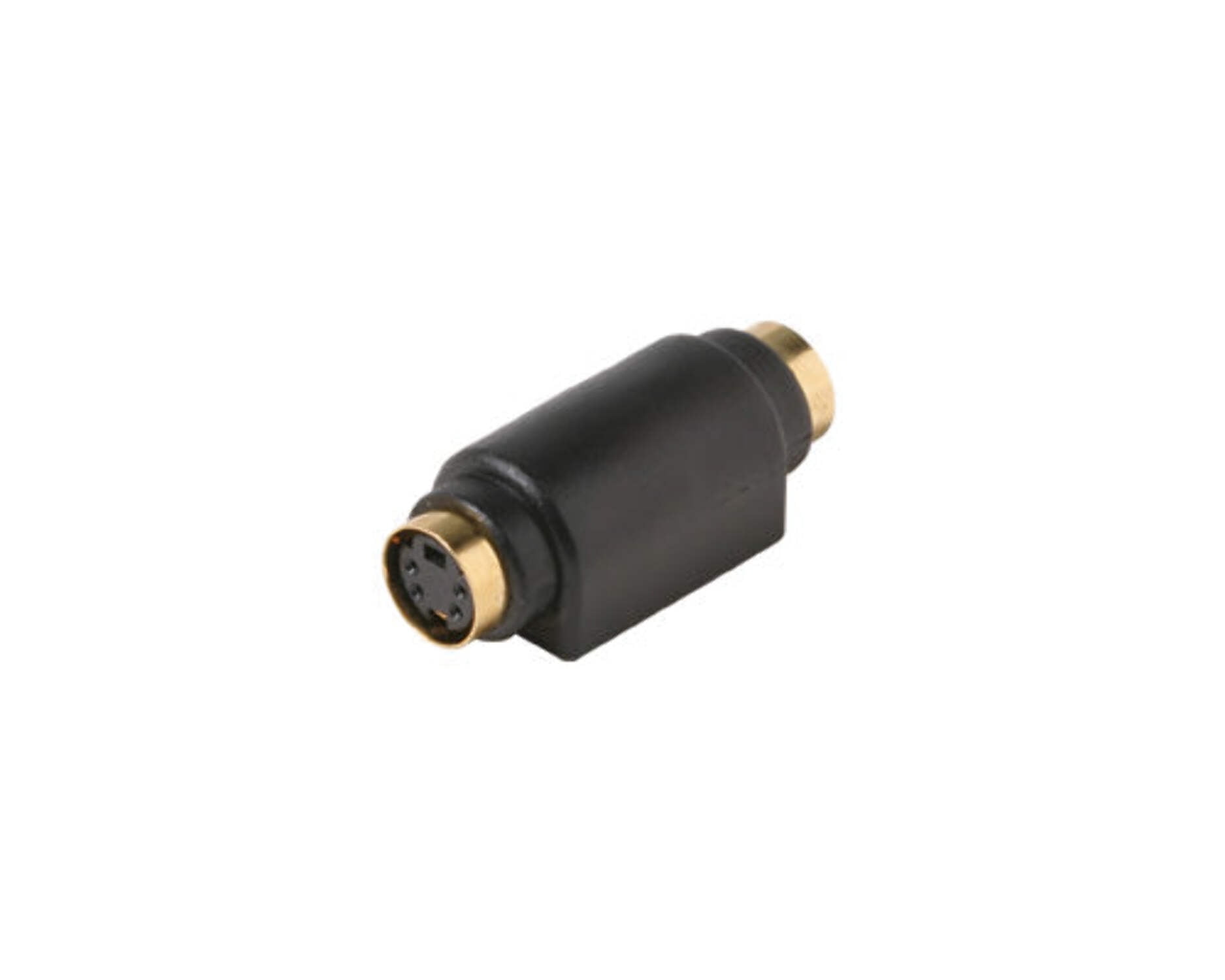 Steren S-Video Jack to S-Video Jack Adapter - Gold Contacts - Black ...