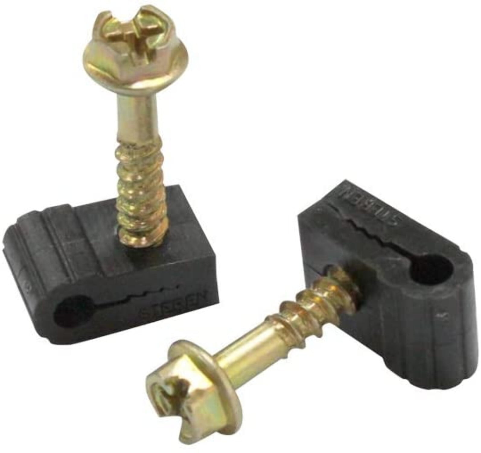 Steren Single Ground Wire Grip-Clip, Cable Clip - Black 100 per bag ...