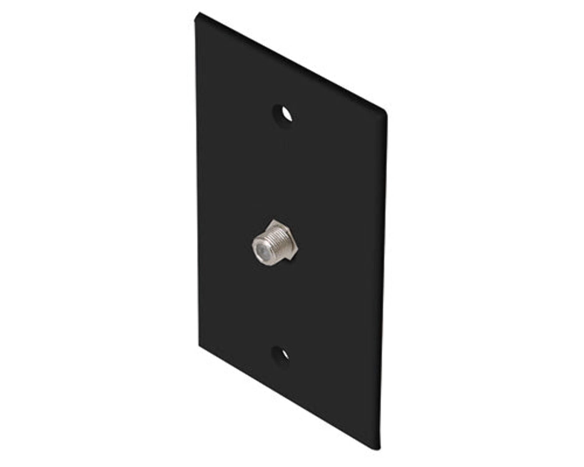 Steren Black TV Wall Plate with 1-F81 Connector - High-Performance ...