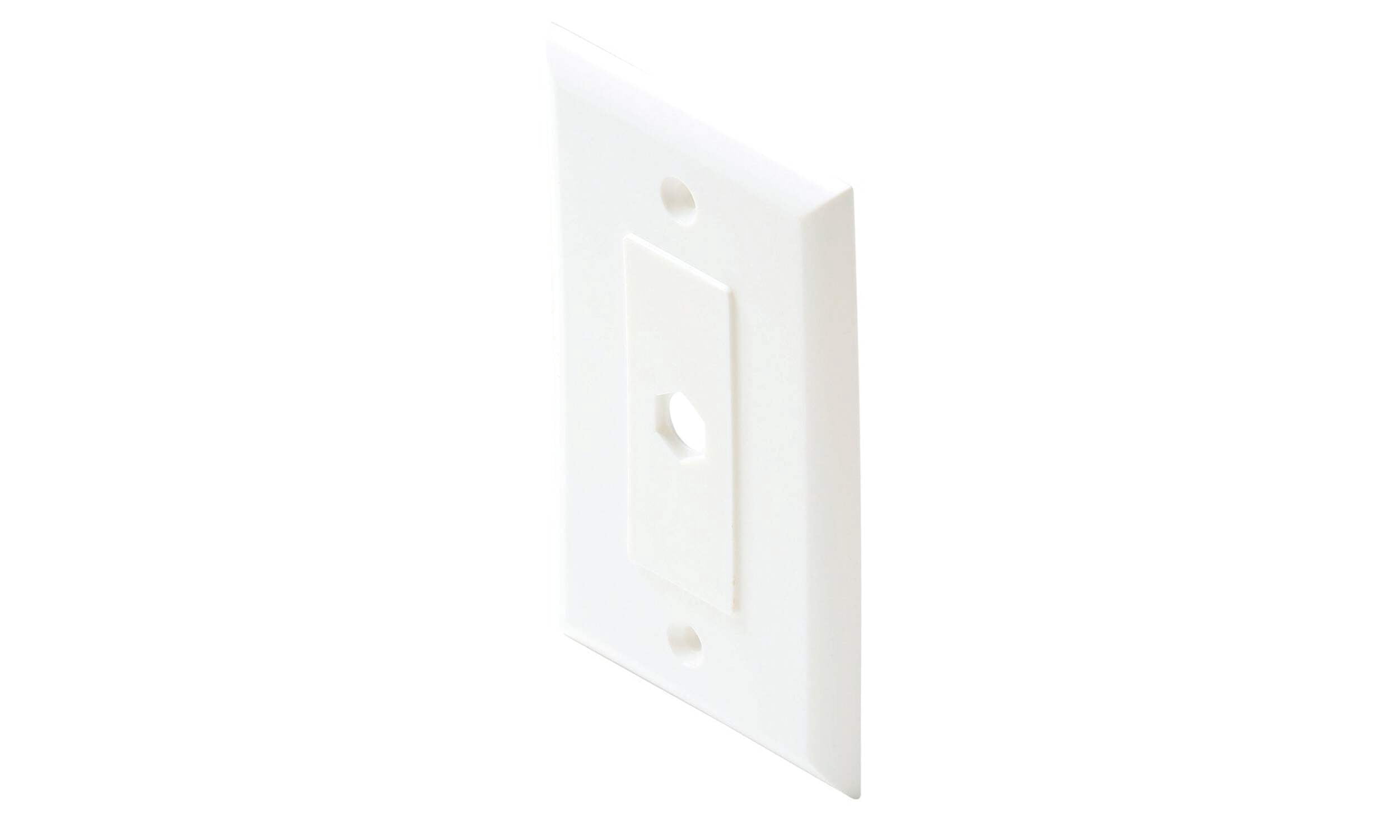 Steren TV Wall Plate 1-Hole Decorator White - Modular Design, Durable ...