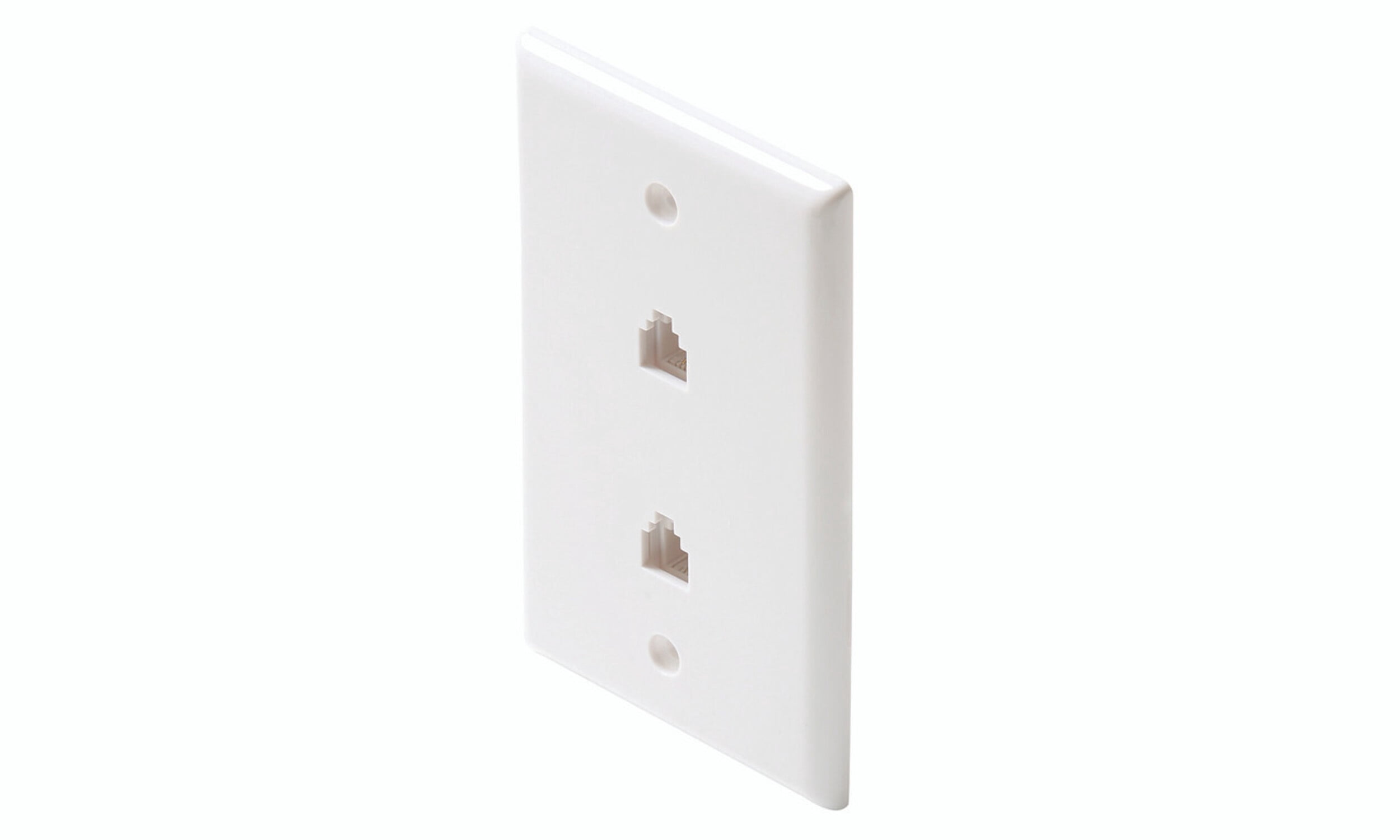 Steren Telephone 4C Looped Dual Jack Wall Plate White - Walmart.com