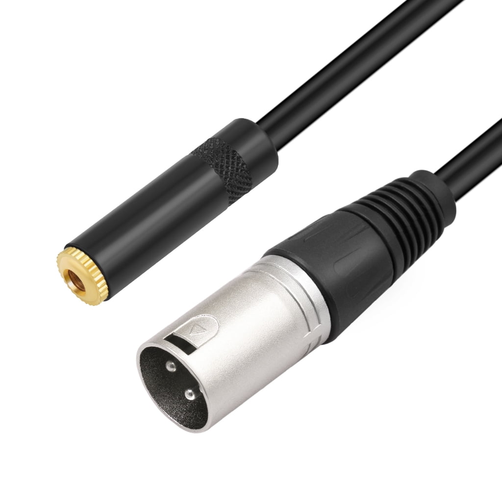 Stereo 3.5mm Female to 3Pin Male Cord Microphones Conversion Cable 1 ...