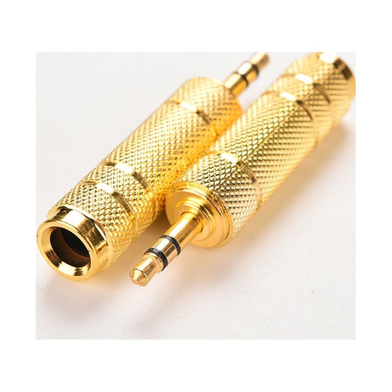 Stereo 3.5mm Male Plug TO 6.35mm Female Jack Audio MIC Adapter ...