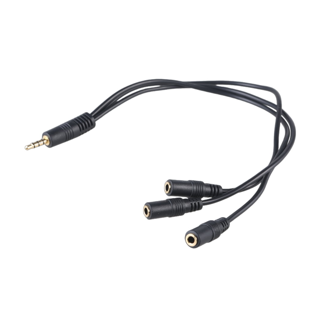 Stereo AUX Cord 3.5mm Male to Female Connectors AUX Cable 4-section ...