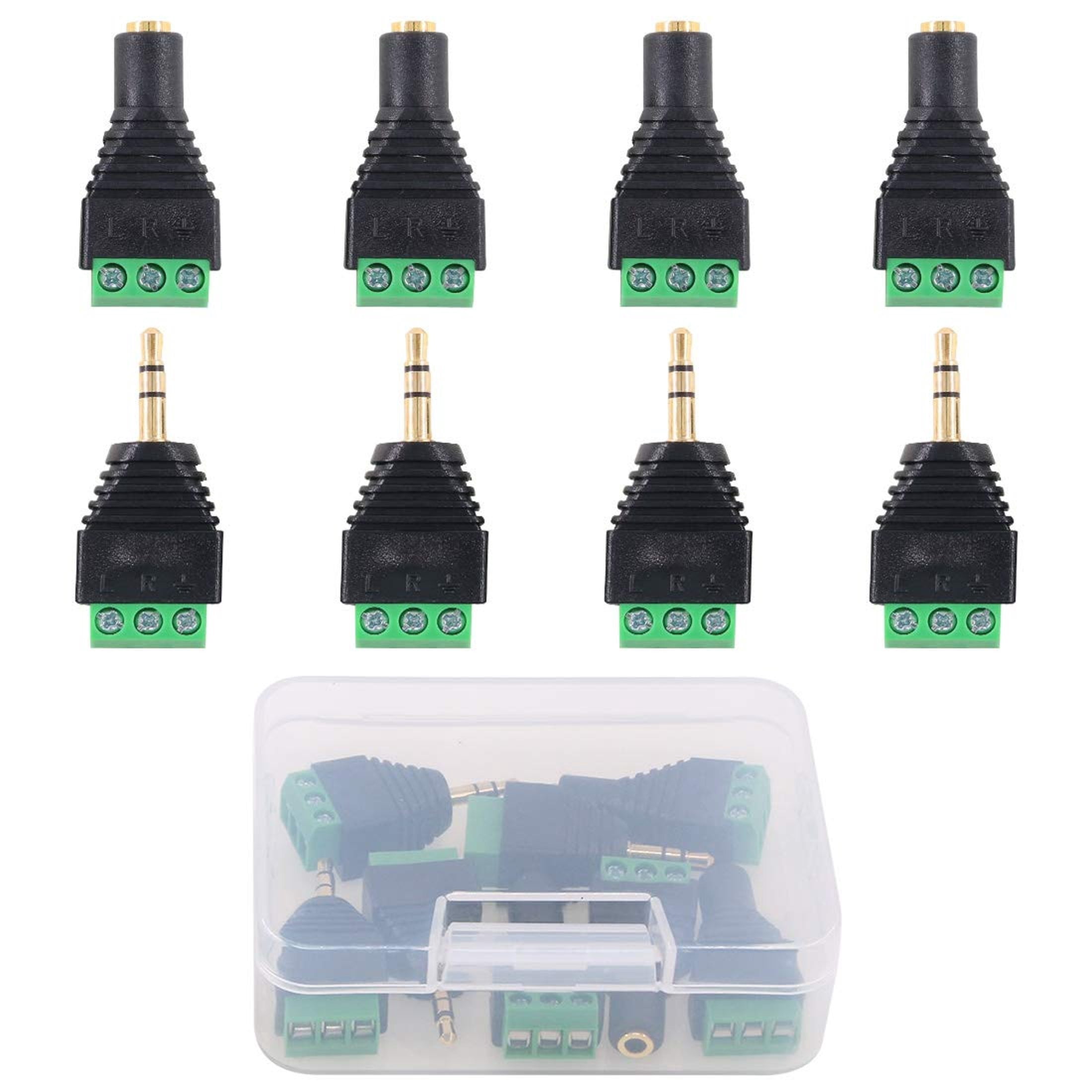 Stereo Audio Balanced Jack to AV Video Balun Terminal Adapter Set ...