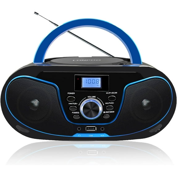 Stereo CD Boombox Portable Bluetooth Digital Tuner FM Radio CD Player ...