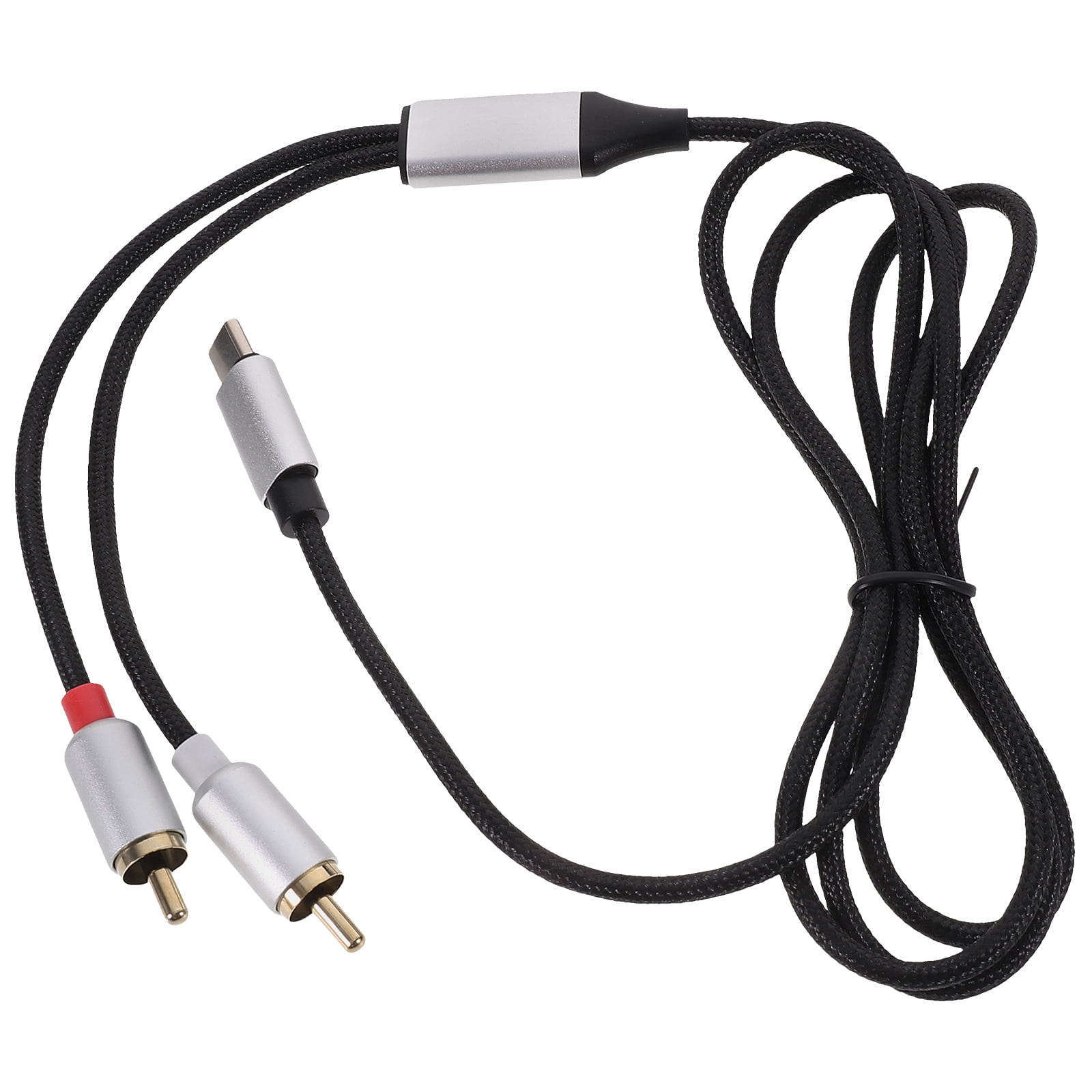 Stereo Cable Rca to USB Amplifier Audio Cord Transferring Flat Line ...