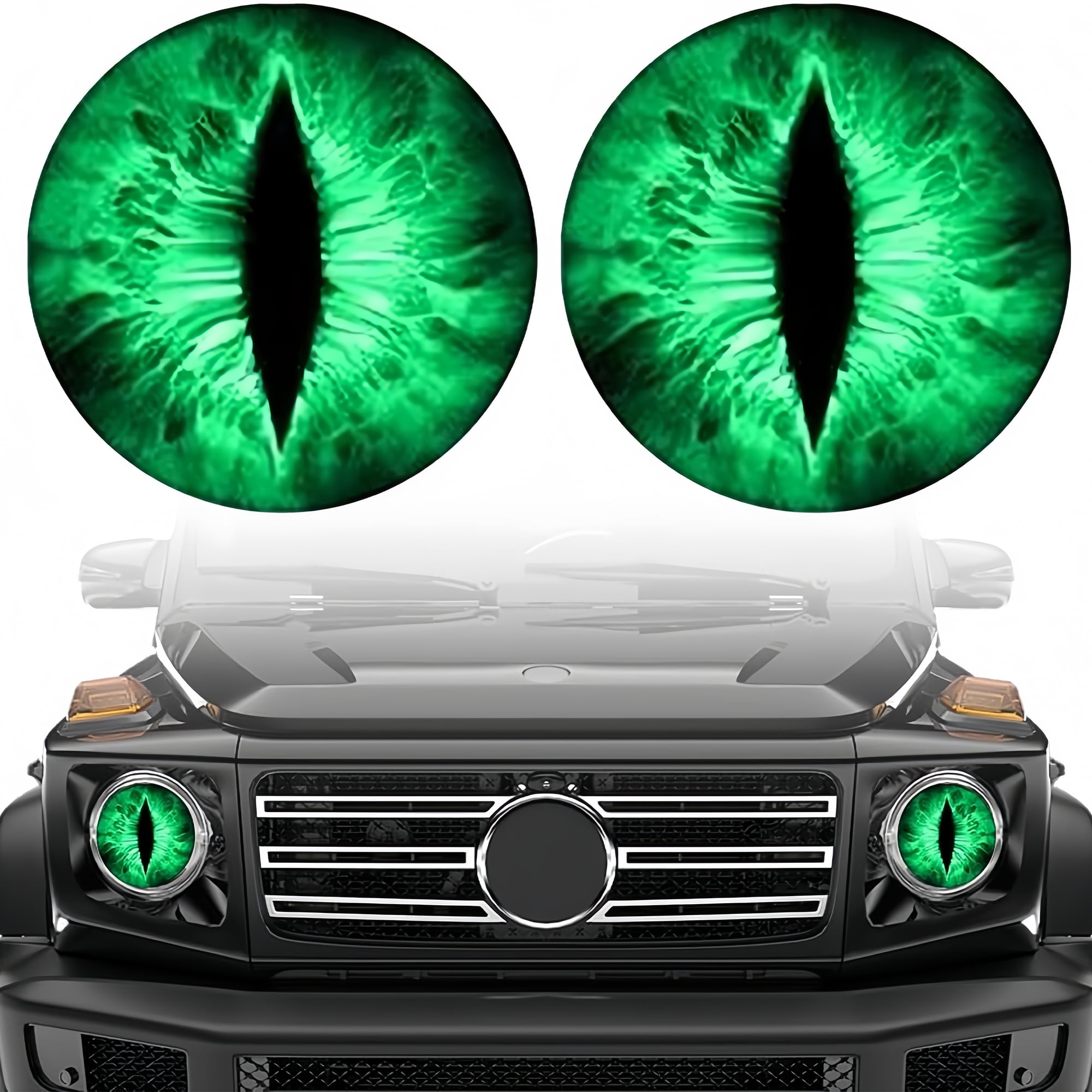 Stereo Eyes Headlight Decals, 3D Beast Eyes Stickers for Jeep Wrangler ...